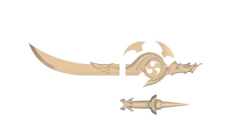 Engulfing Lightning STL Files Genshin Impact 3D model 3D printable ...