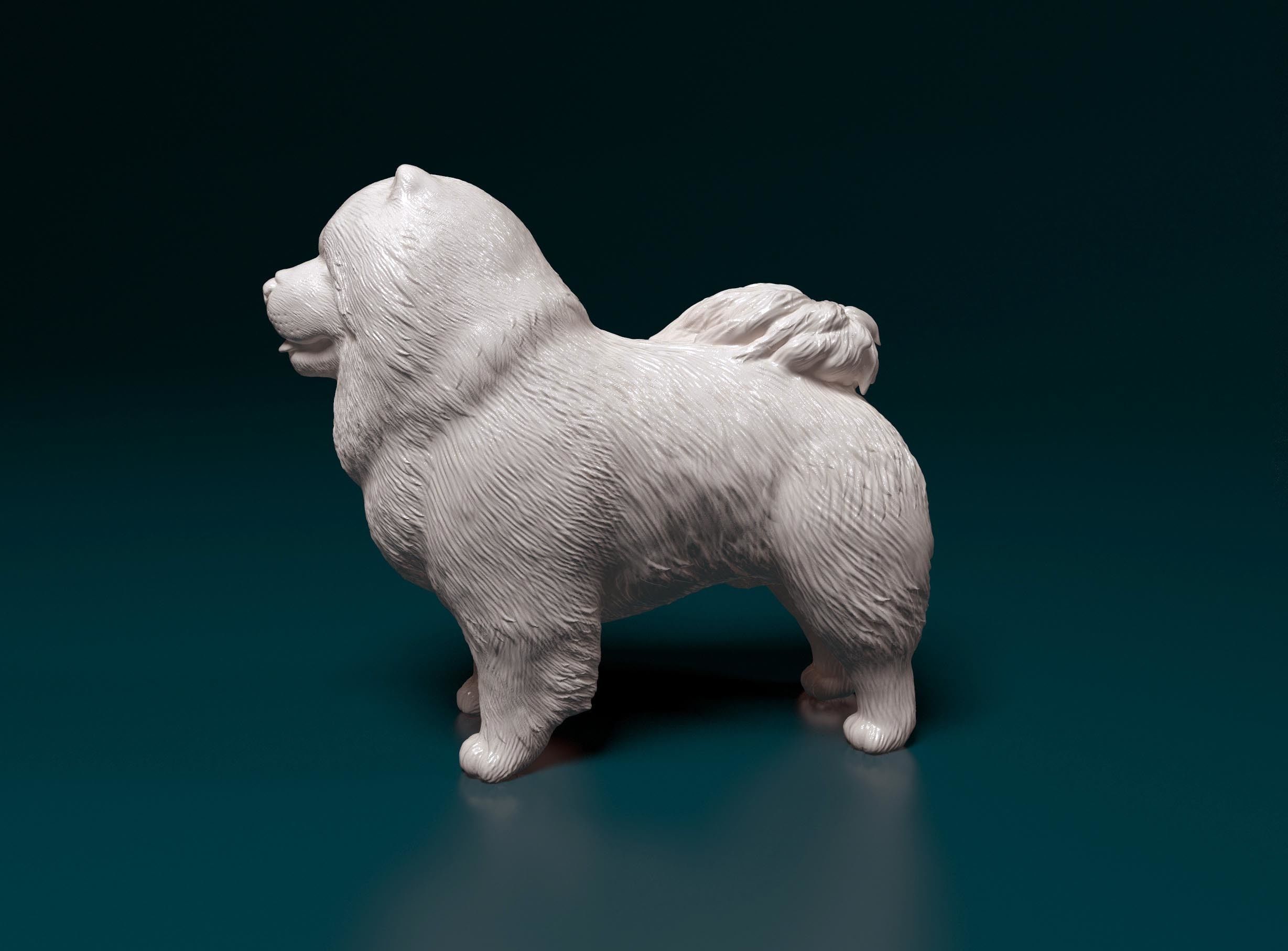 Chow-chow dog 3D model 3D printable | CGTrader