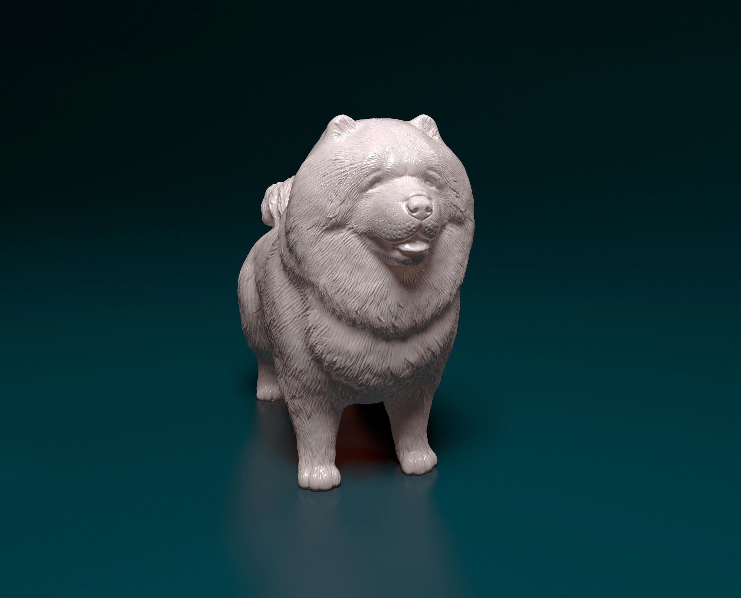 Chow-chow dog 3D model 3D printable | CGTrader