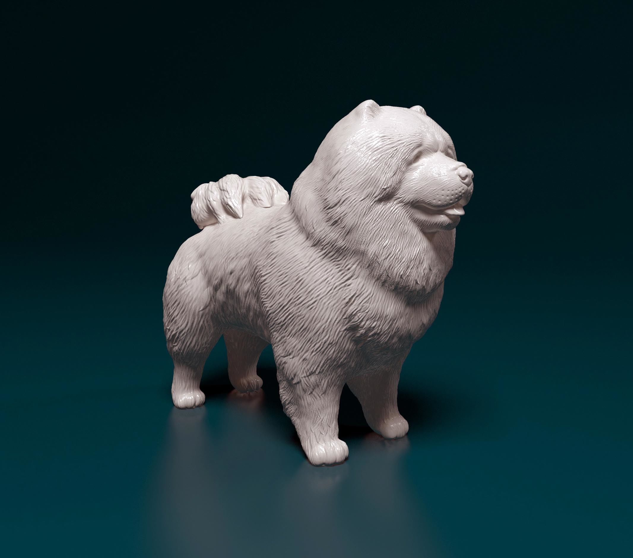 Chow-chow dog 3D model 3D printable | CGTrader