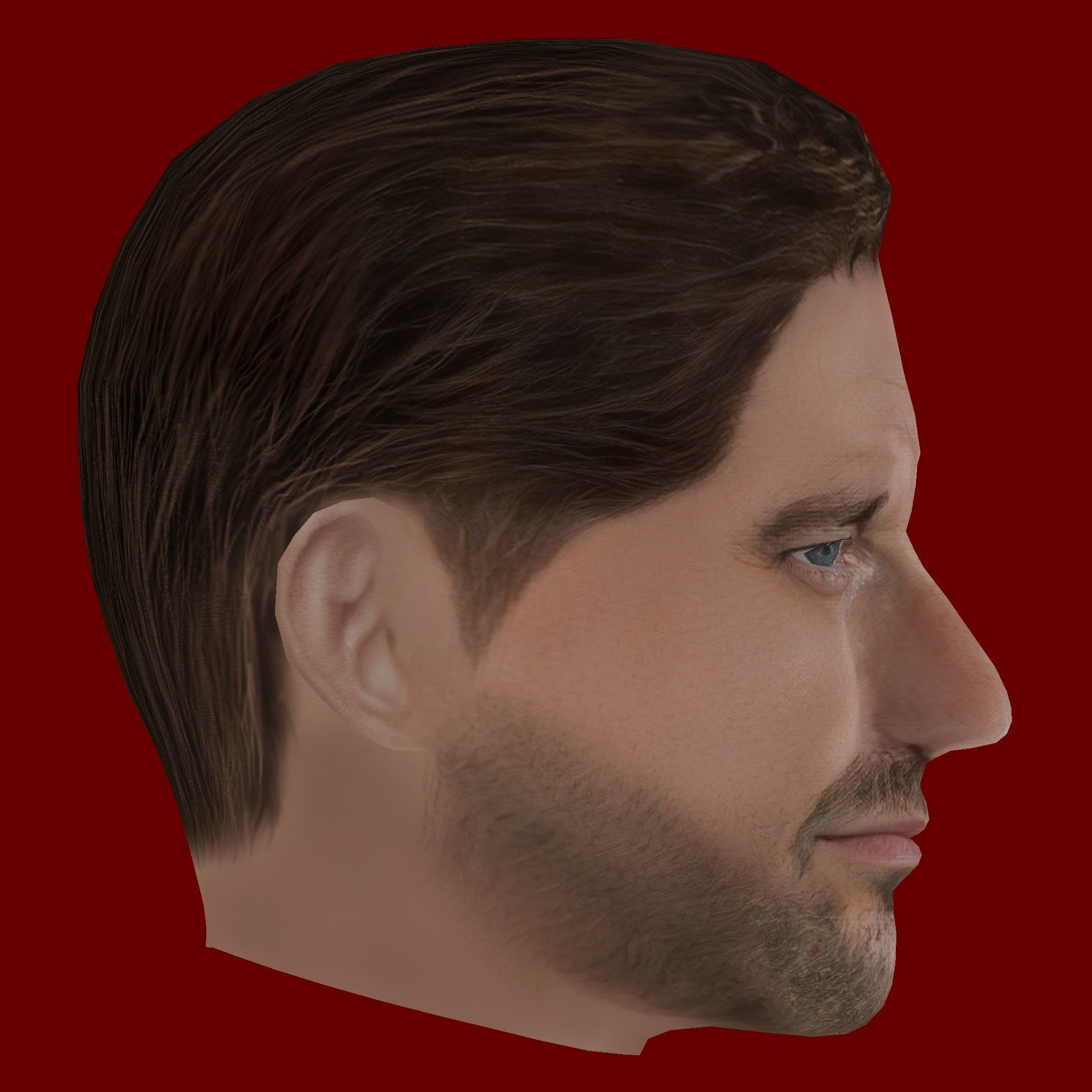 3D model Gerard Butler Head - Low poly head for gam VR / AR / low-poly ...