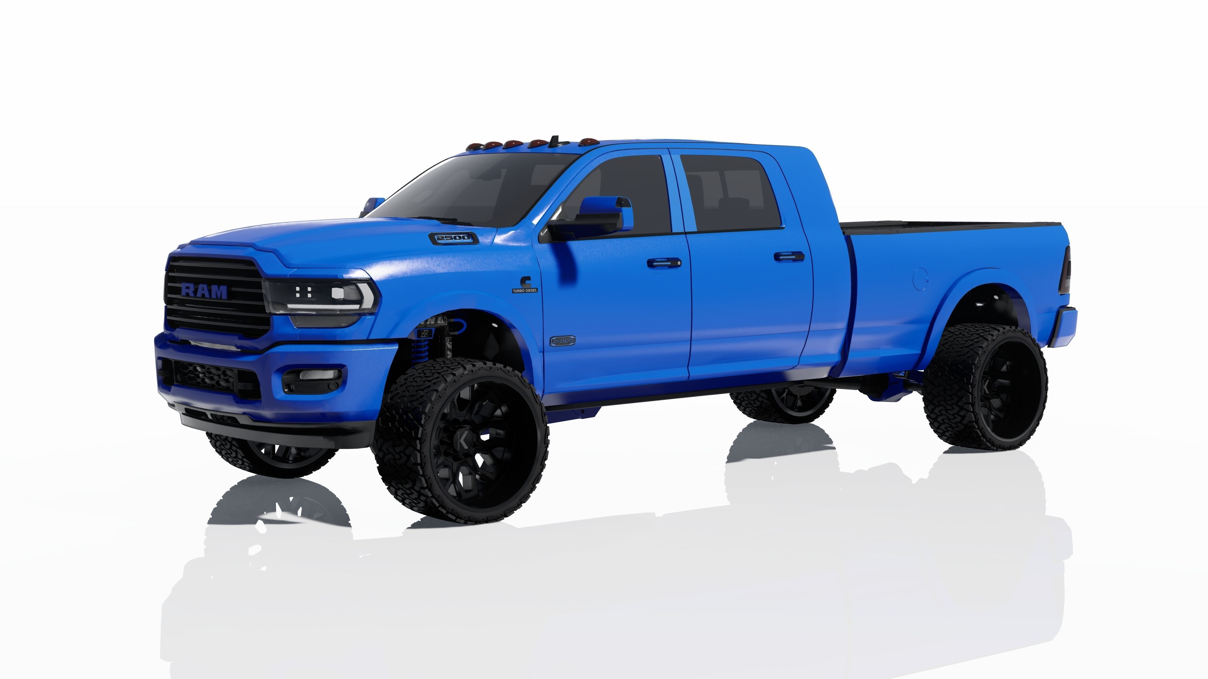 Dodge Ram 2500 Mega Cab Longhorn Lifted 3D model | CGTrader