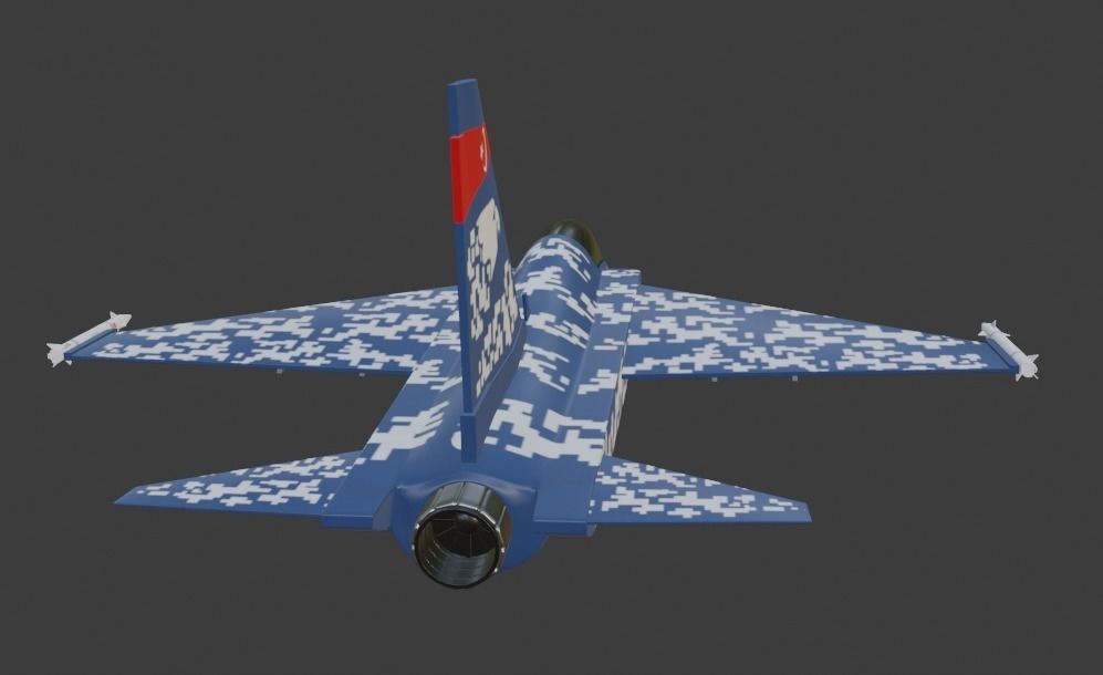3D model HURJET Single Engine Jet Trainer and close air support jet VR ...