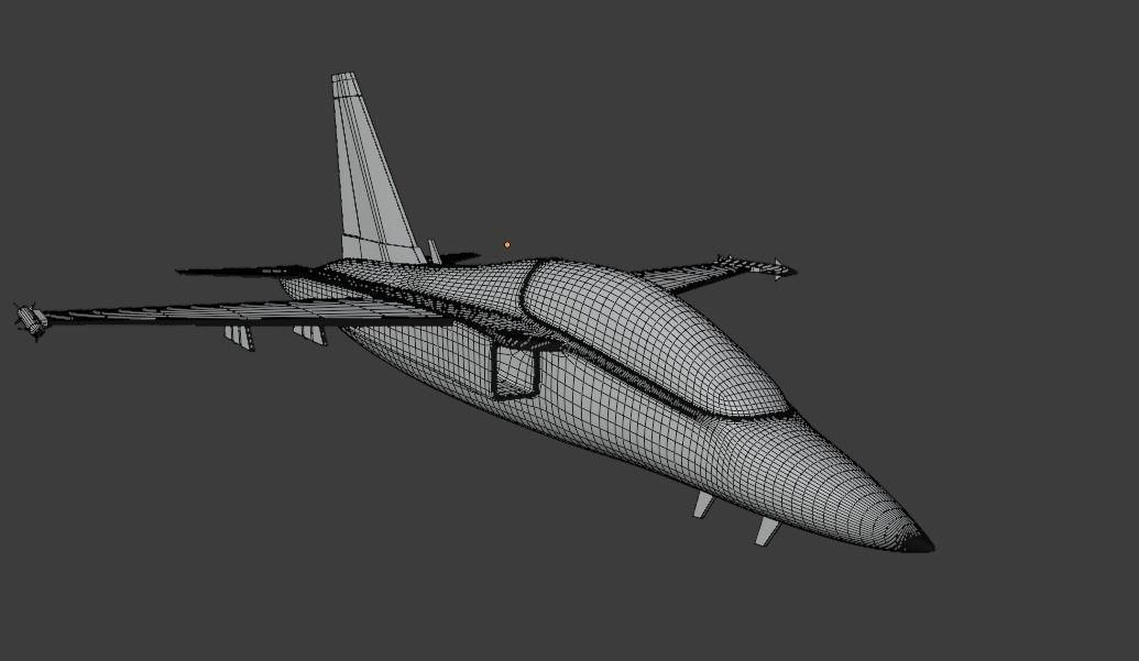 3D model HURJET Single Engine Jet Trainer and close air support jet VR ...