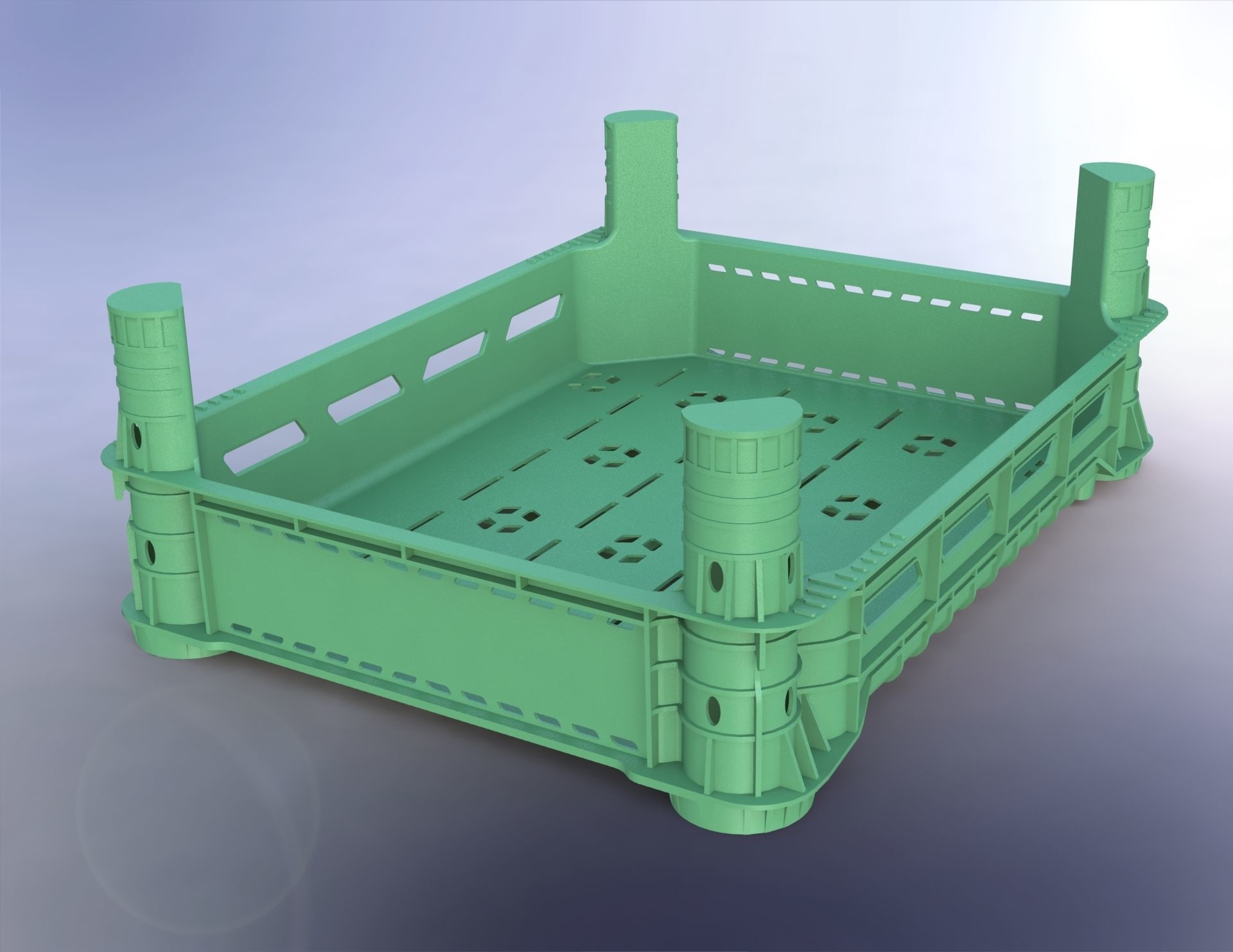 Plastic crate 3D model 3D model 3D printable | CGTrader