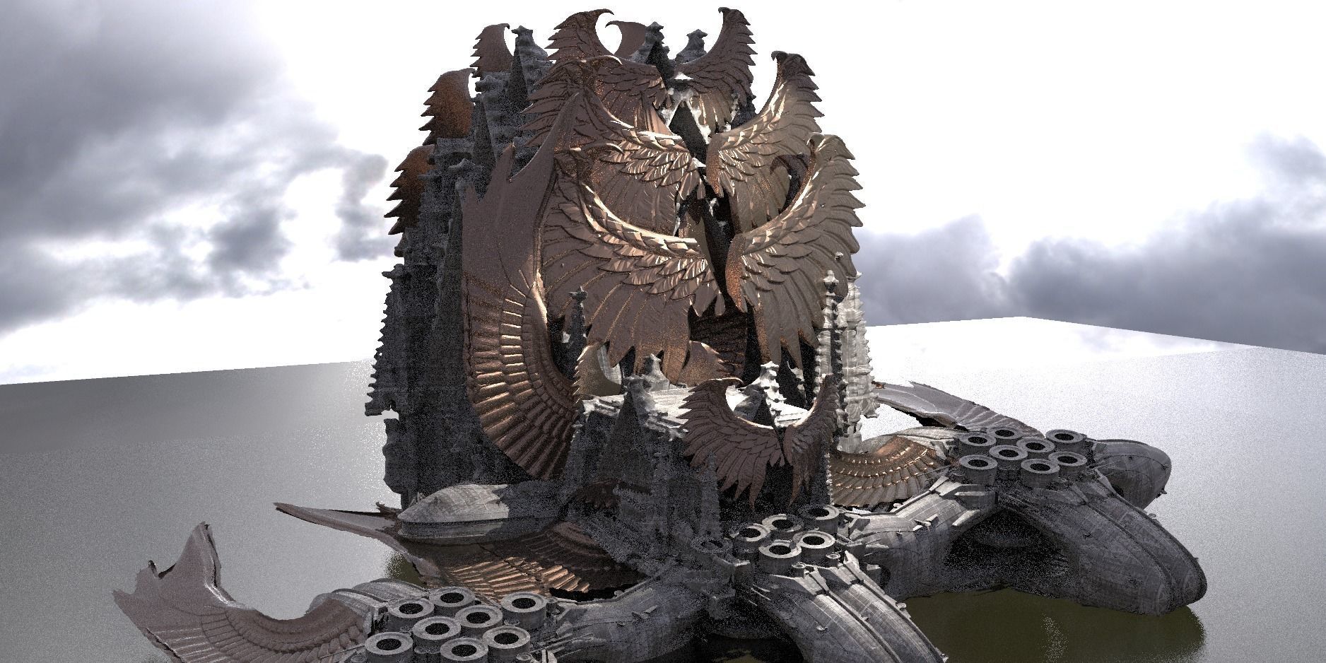 Floating Angel monolith Sci-fi Hive 23 3D model | CGTrader