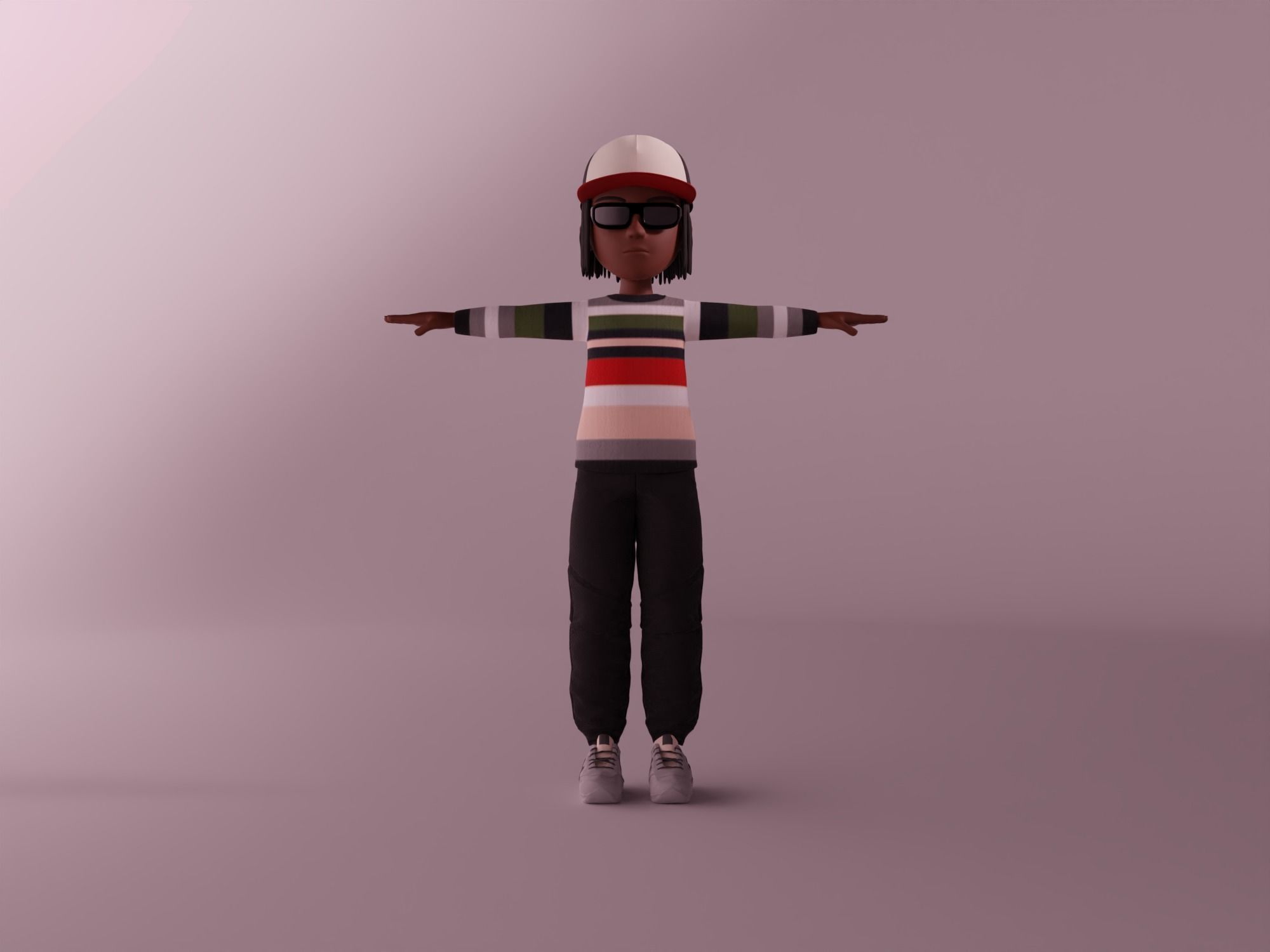 Rap Cartoon Rigged 3d Character 3D model rigged | CGTrader