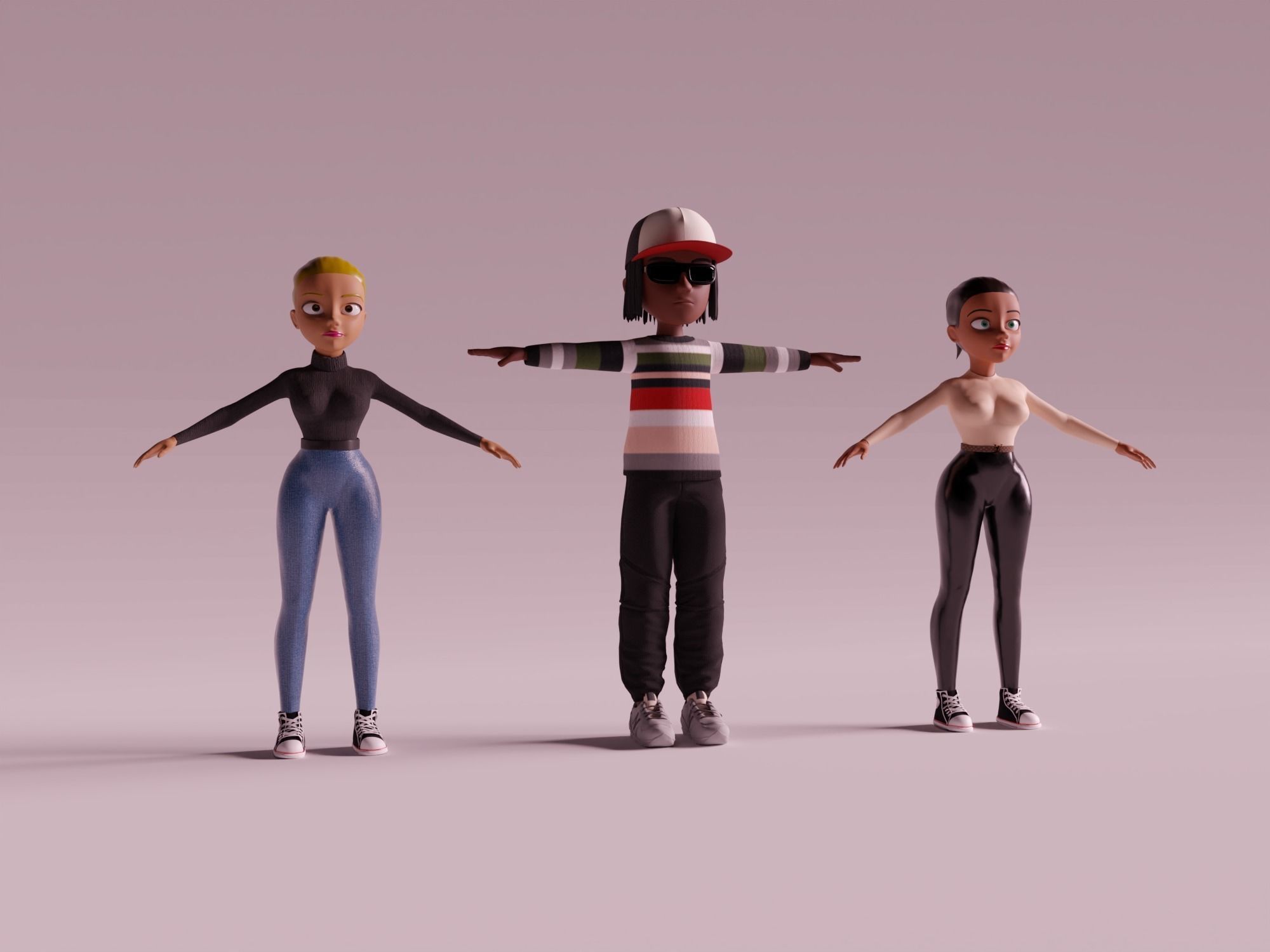 Rap Cartoon Rigged 3d Character 3D model rigged | CGTrader