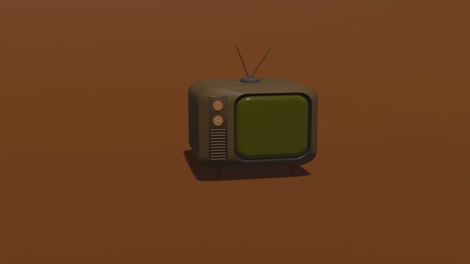 Retro cartoon style television 3D model | CGTrader