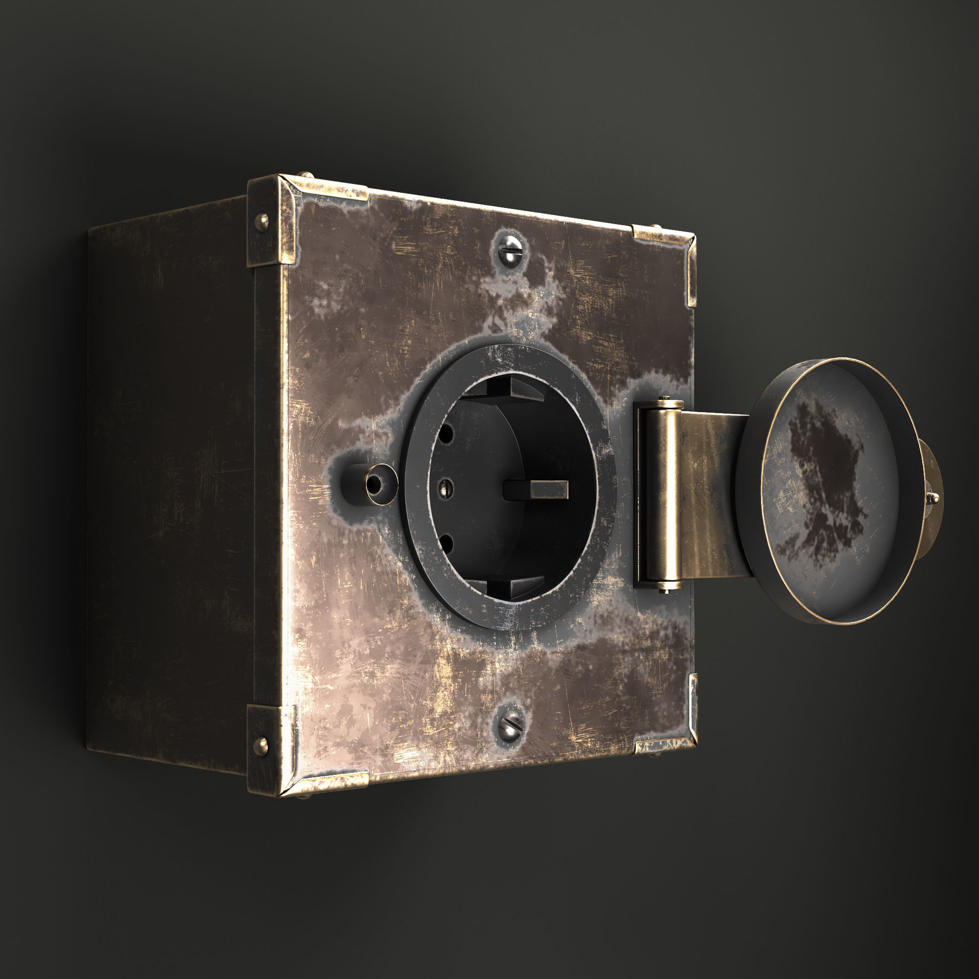 Steampunk socket 3D model | CGTrader