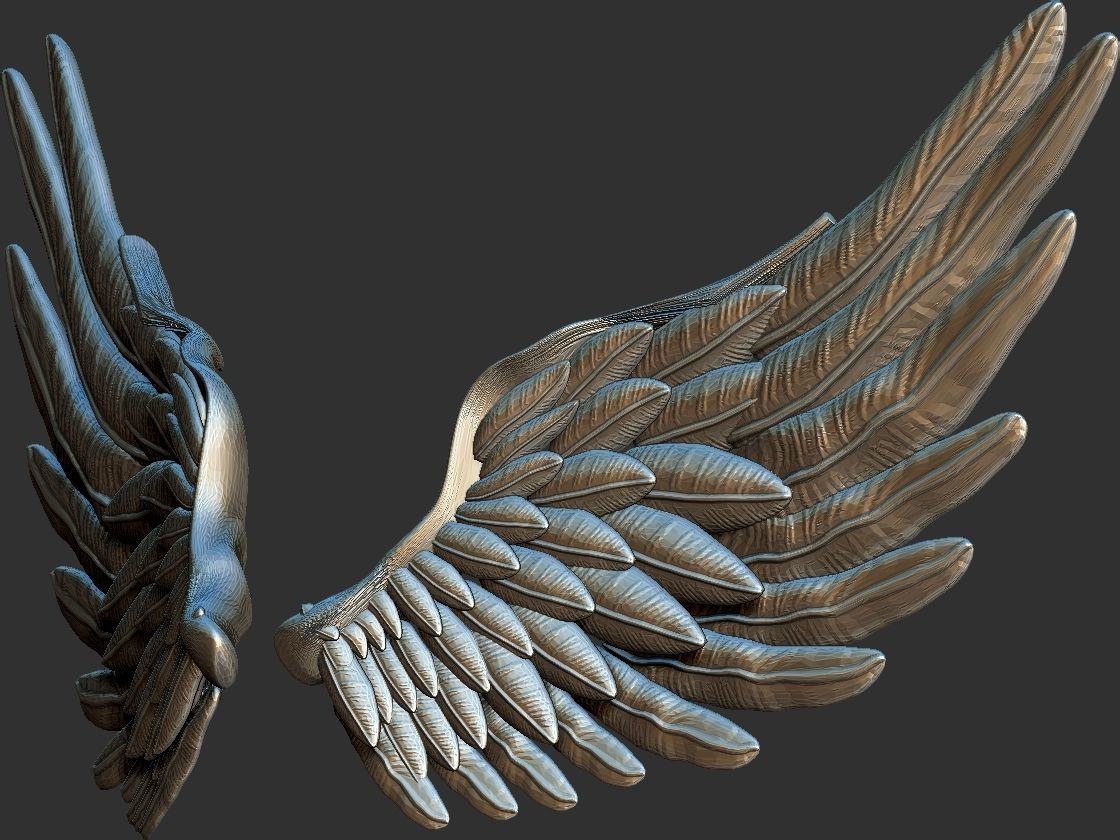 Angel Wings 3D model 3D printable | CGTrader