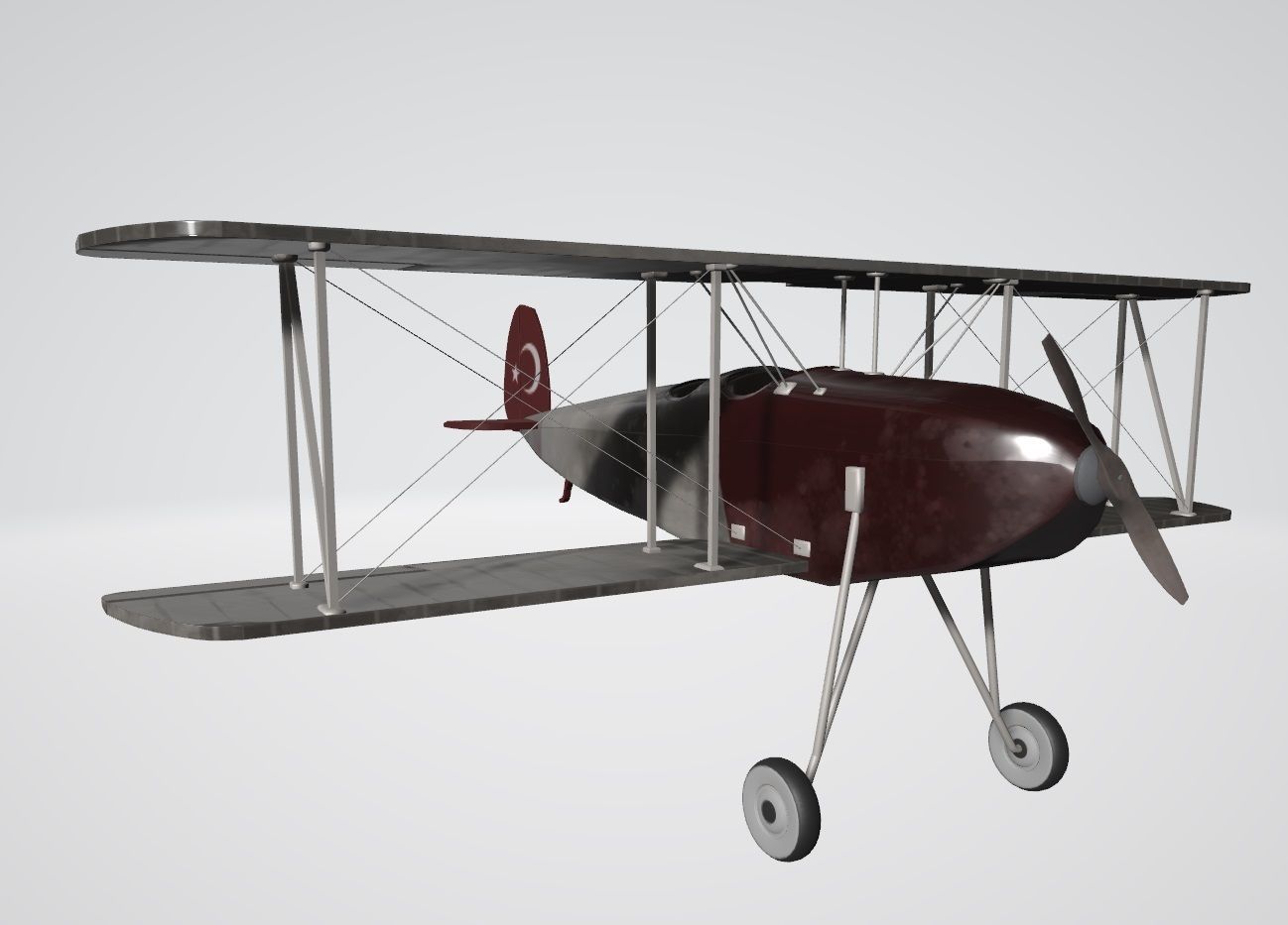 3D model Hurkus Plane designed by Vecihi Hurkus VR / AR / low-poly ...