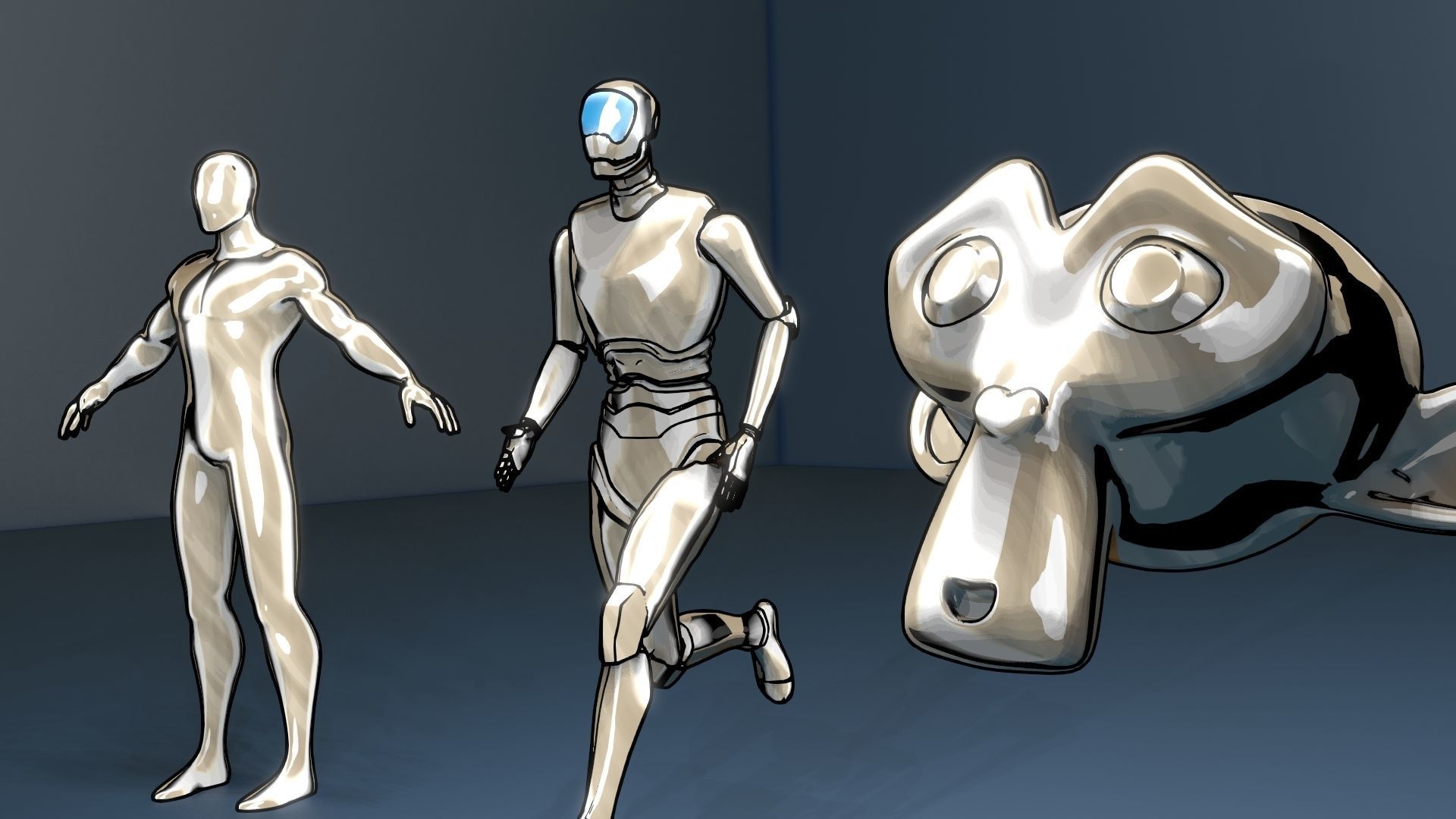 For Anime in Blender - Metal Shader 3D model animated | CGTrader