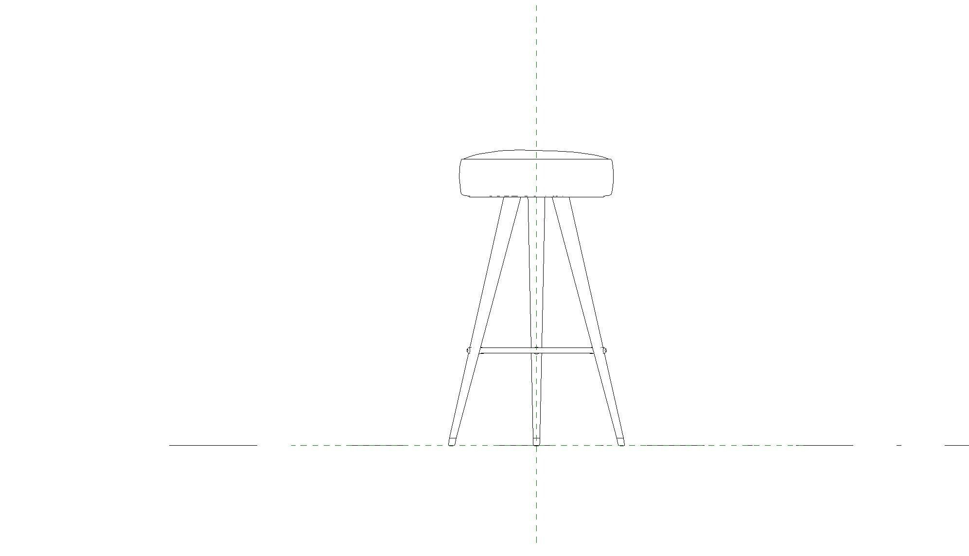 Stool three sizes Family for Revit 3D model | CGTrader