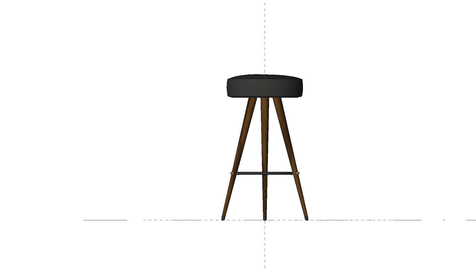 Stool three sizes Family for Revit 3D model | CGTrader