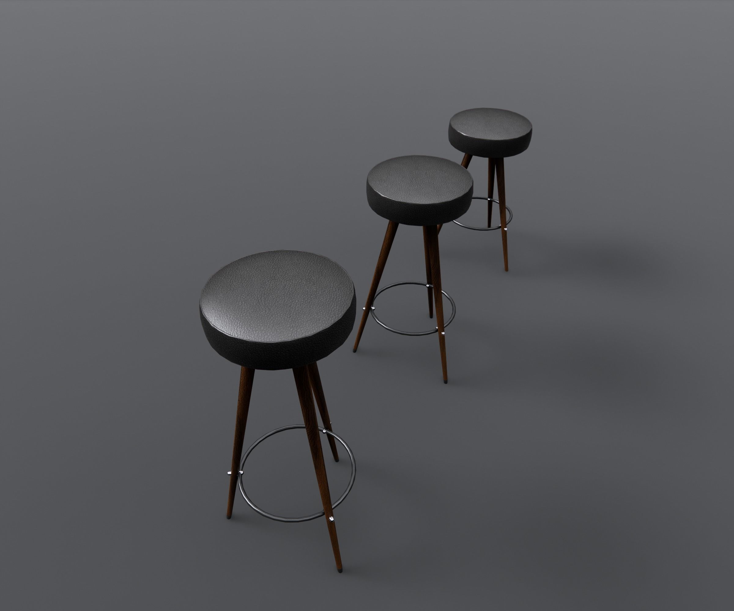 Stool three sizes Family for Revit 3D model | CGTrader