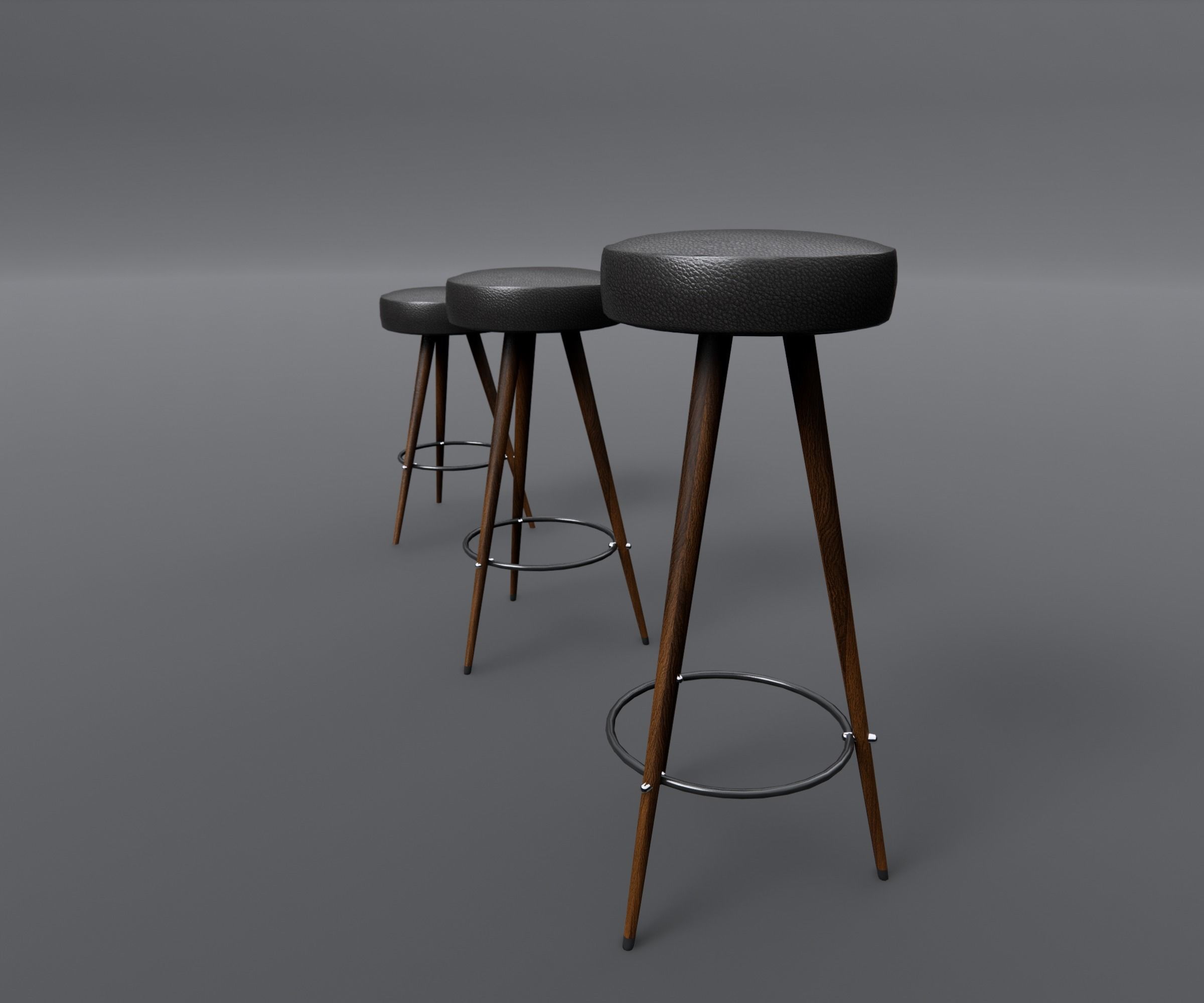 Stool three sizes Family for Revit 3D model | CGTrader