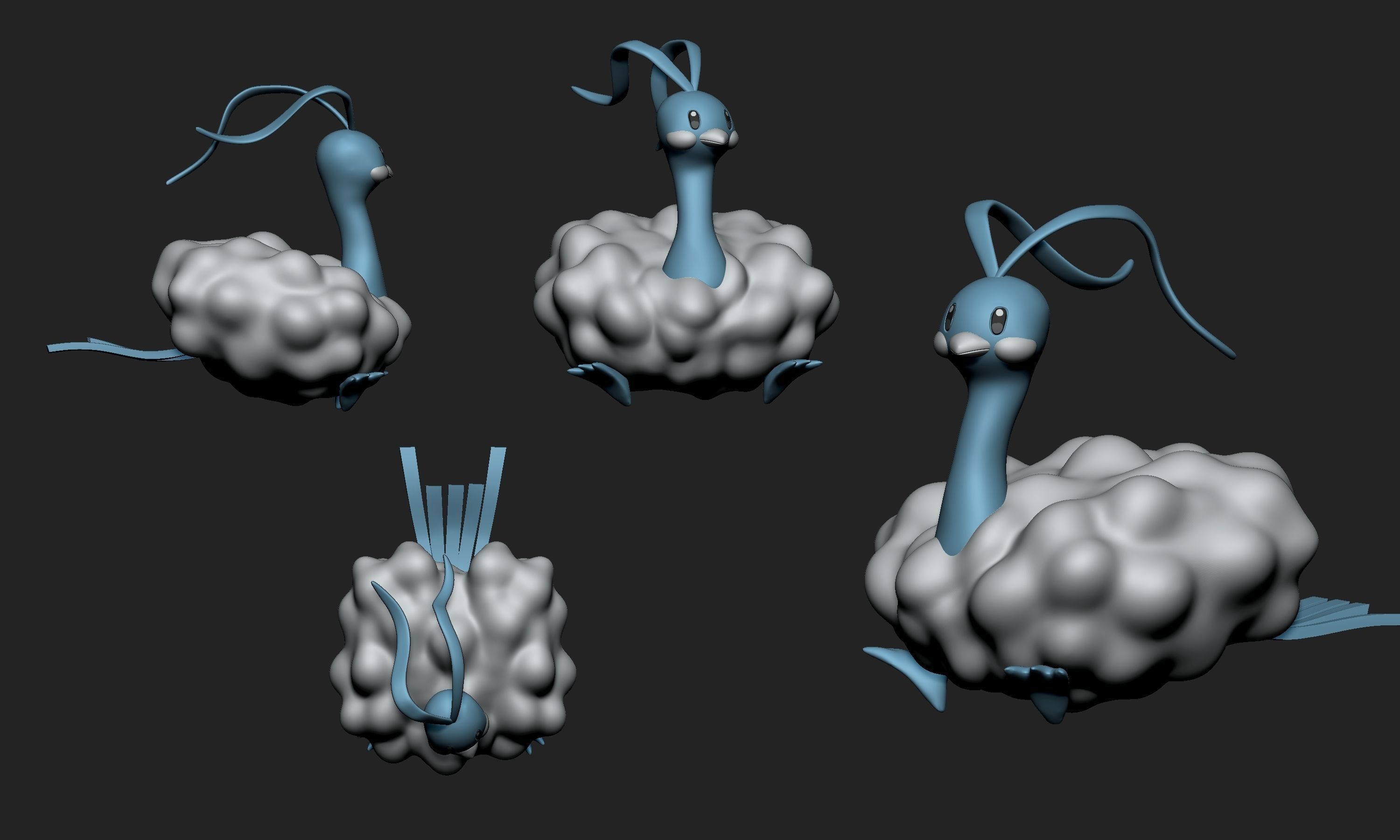 Pokemon - Swablu and Altaria 3D model 3D printable | CGTrader