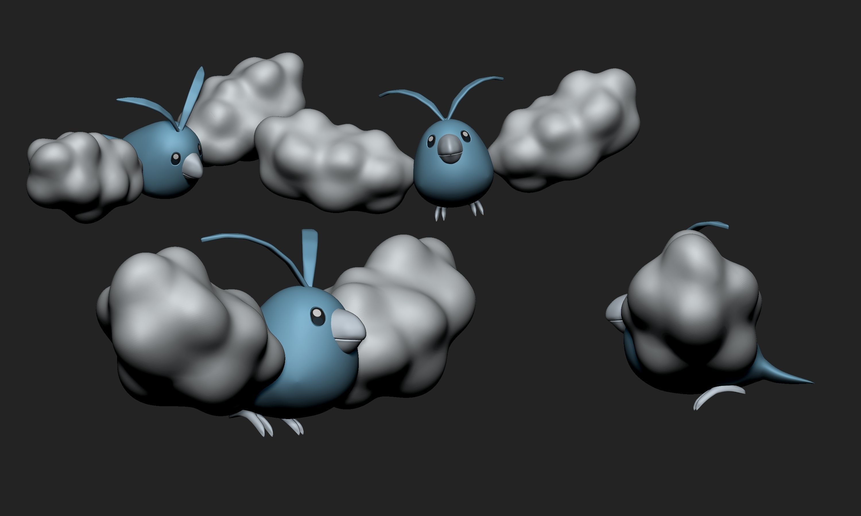 Pokemon - Swablu and Altaria 3D model 3D printable | CGTrader