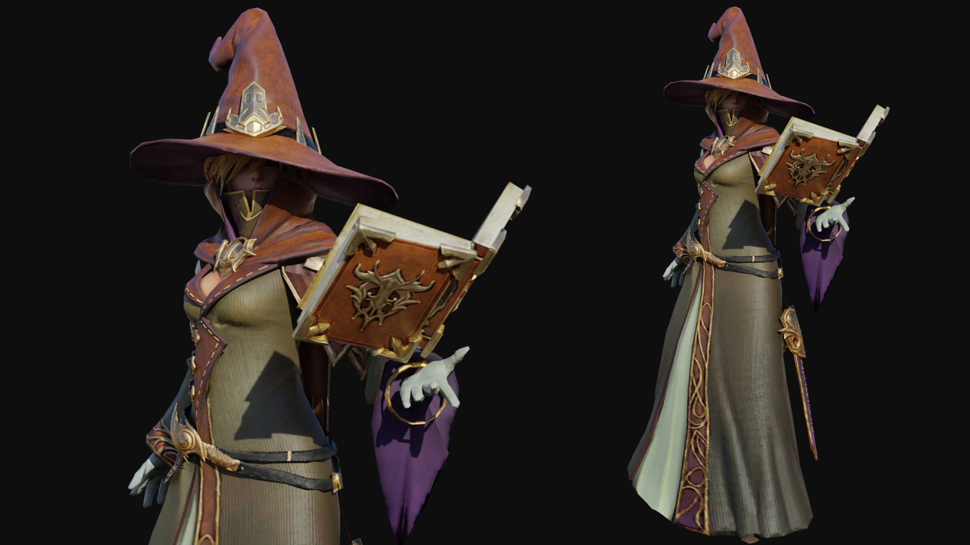 3D model Woman Wizard VR / AR / low-poly | CGTrader