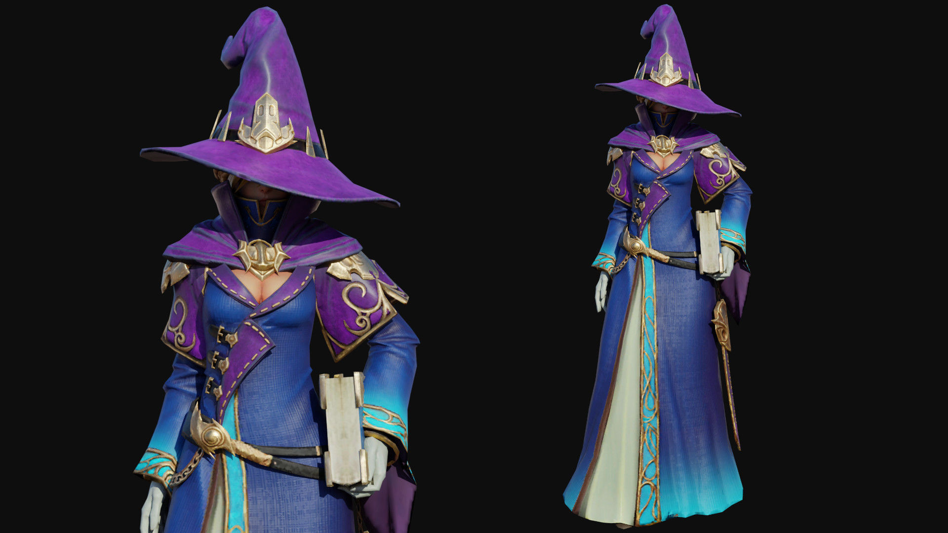 3D model Woman Wizard VR / AR / low-poly | CGTrader