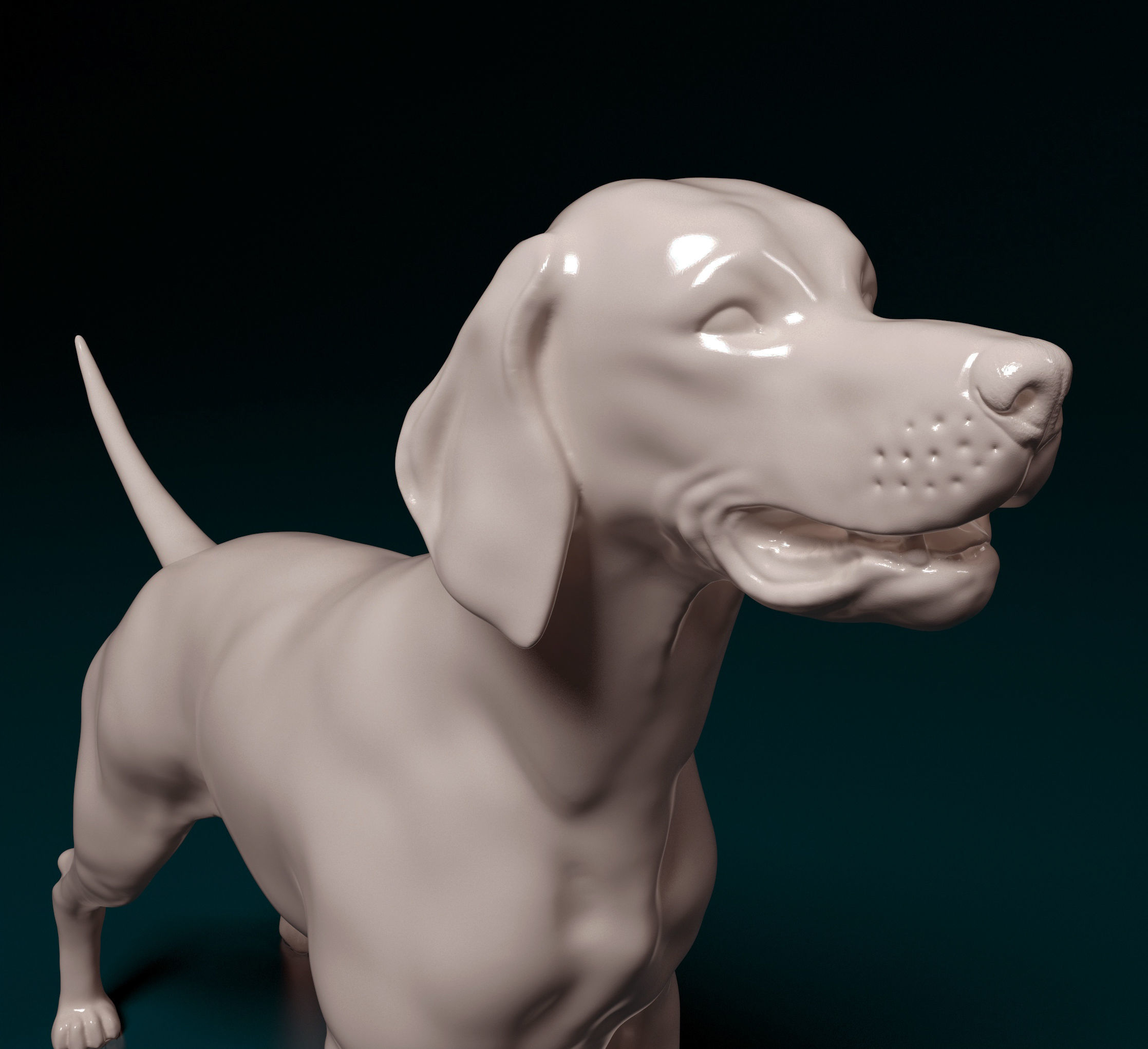 English Pointer 3D model 3D printable | CGTrader