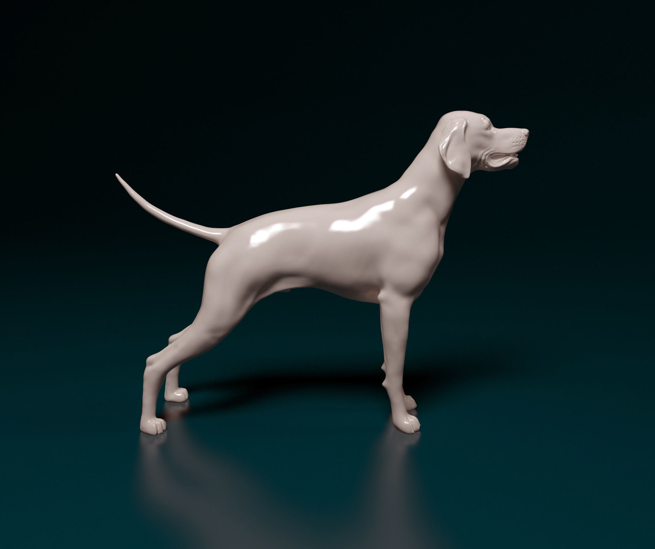 English Pointer 3D model 3D printable | CGTrader