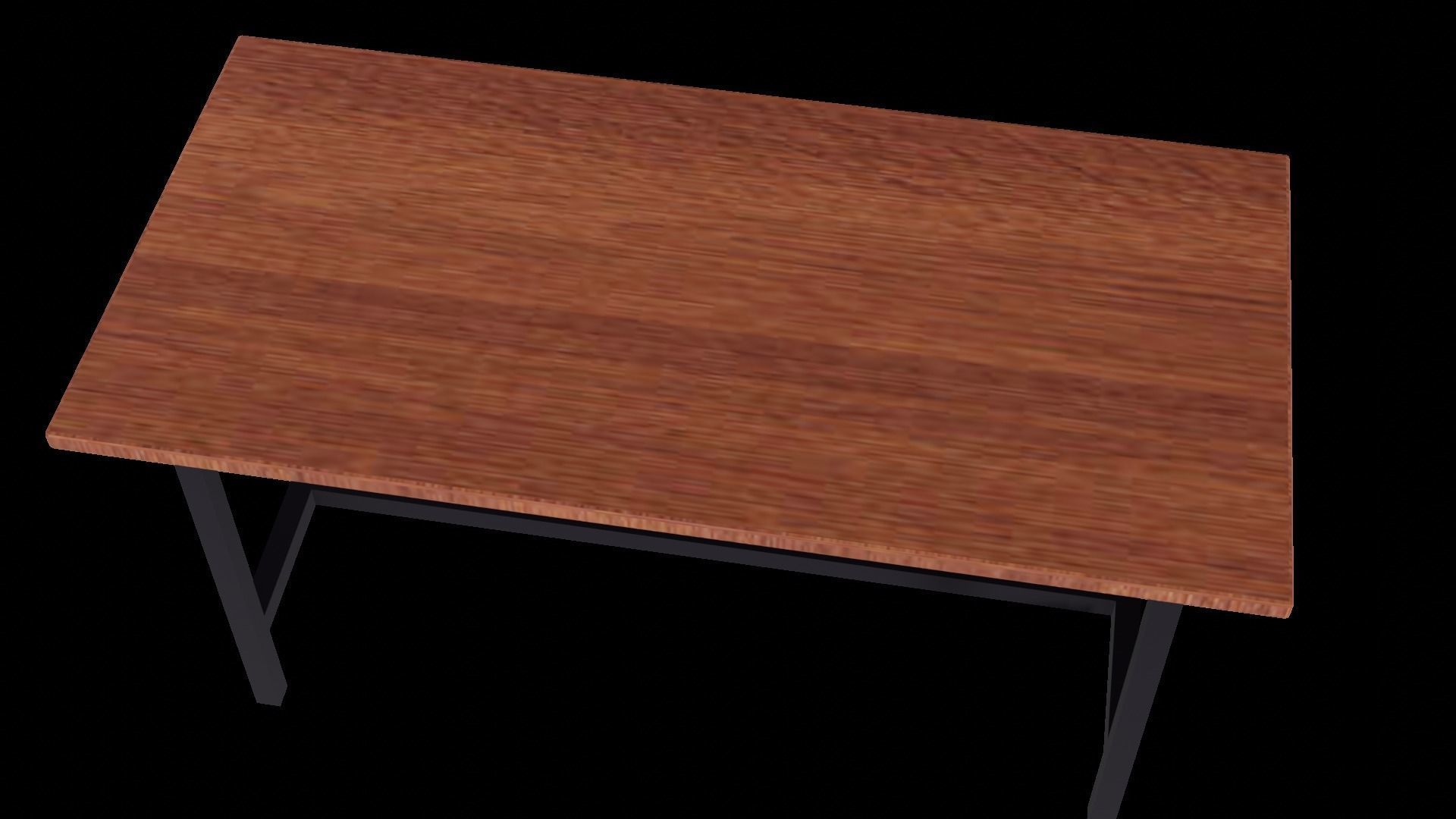 Low poly table with wooden top and legs free VR / AR / low-poly 3D ...