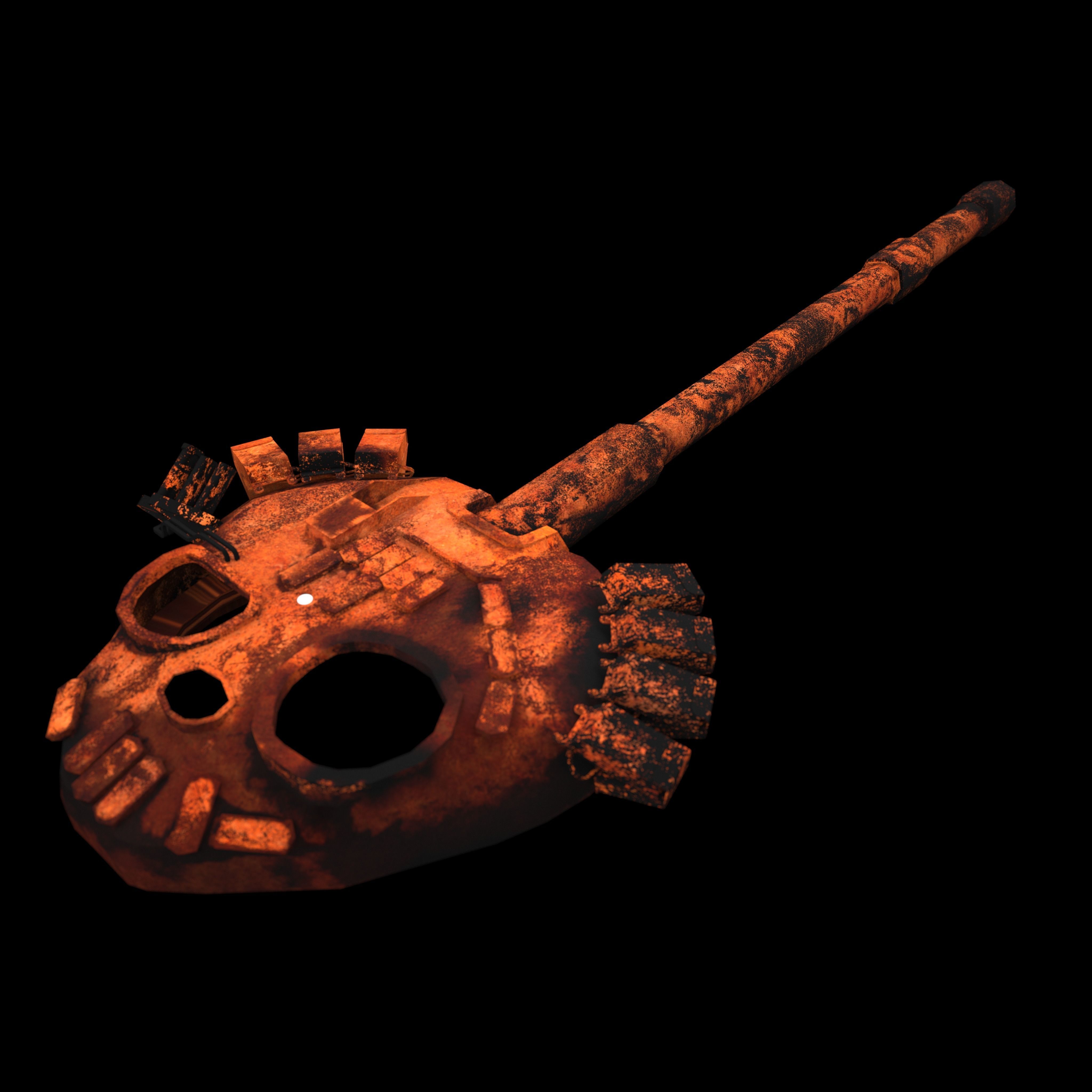 3D model Burned Russian T90 Tank Turret debris VR / AR / low-poly ...