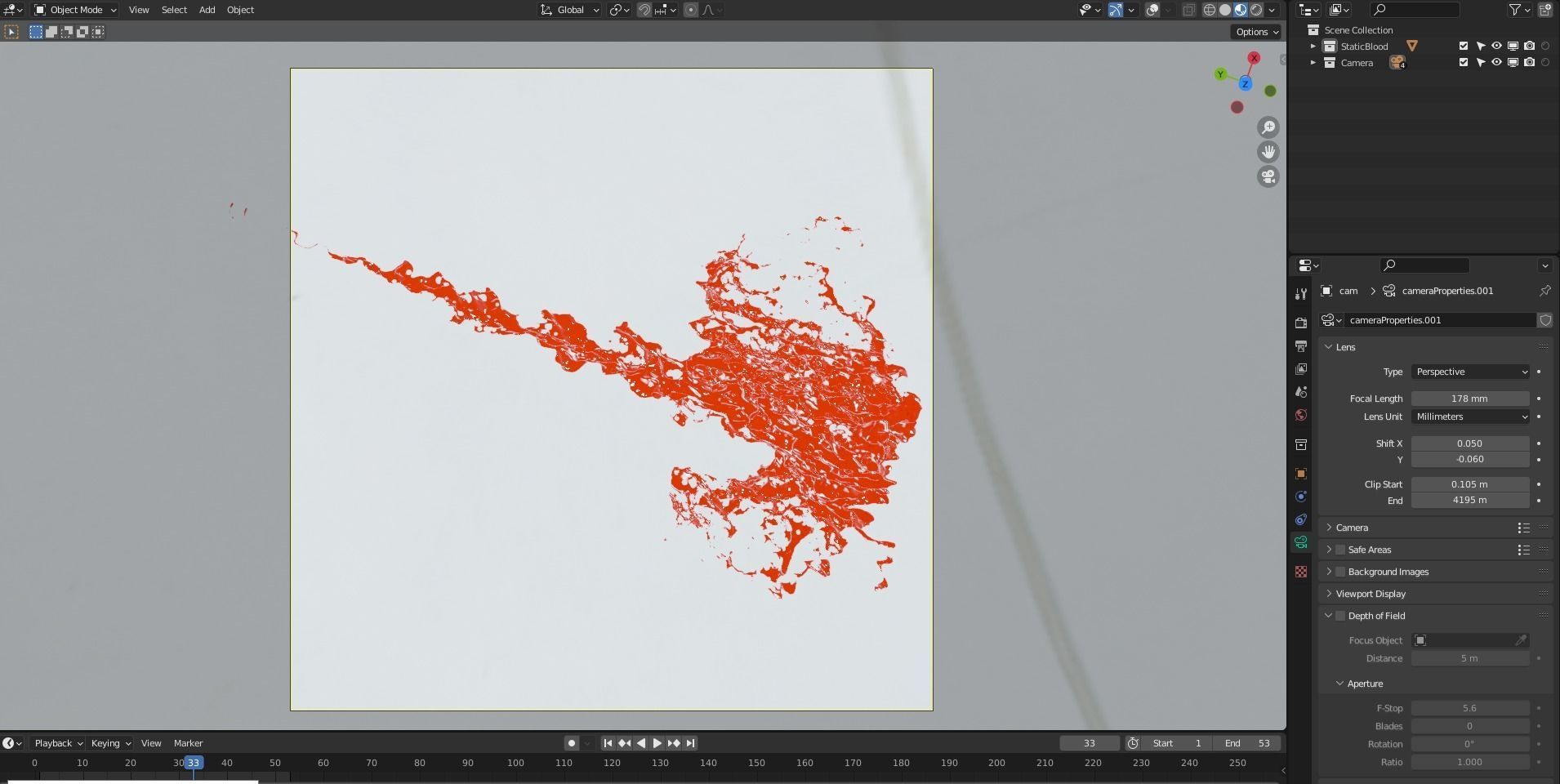 Blood Burst Static 7 3D model | CGTrader