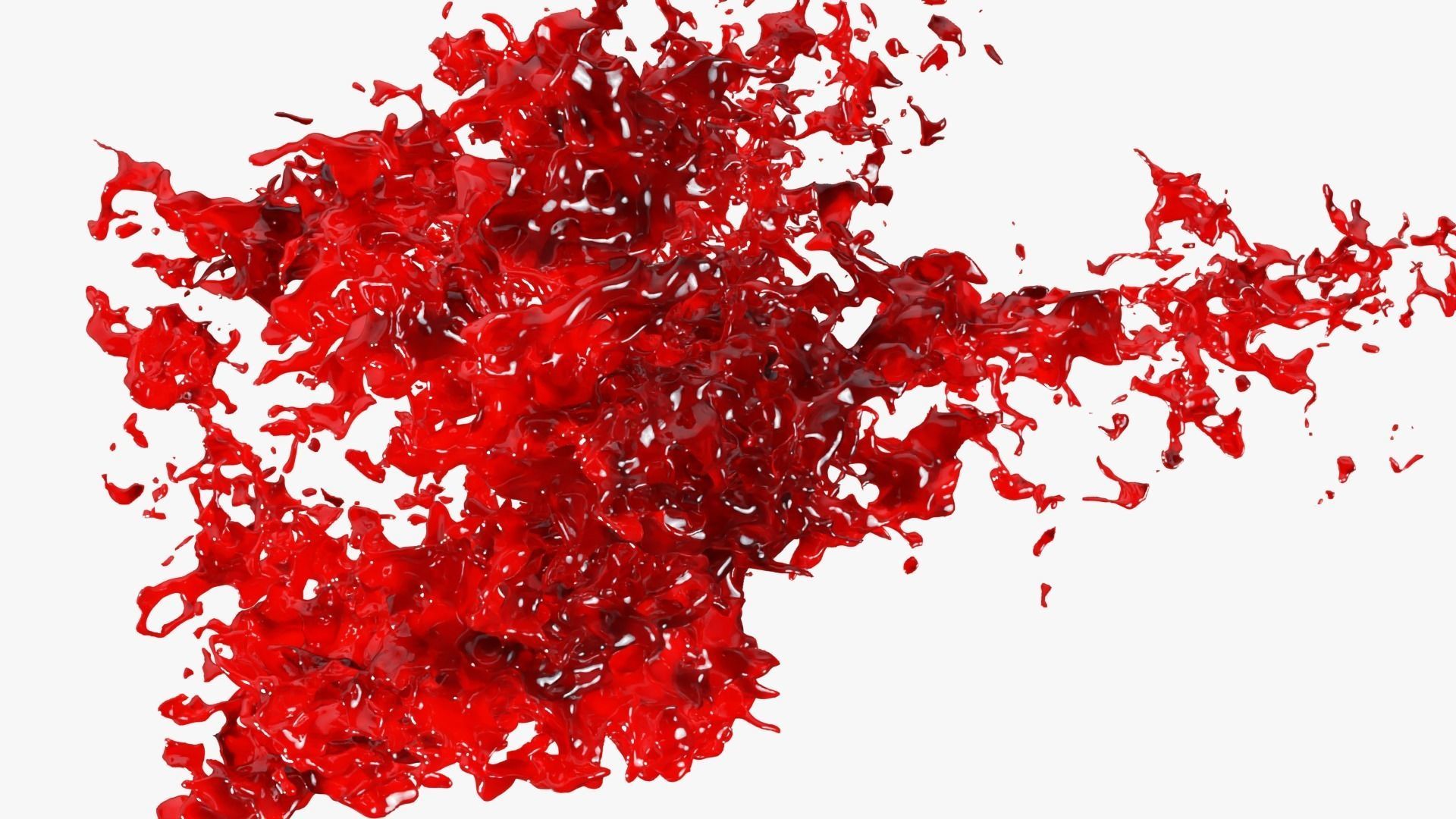 Blood Burst Static 5 3D model | CGTrader