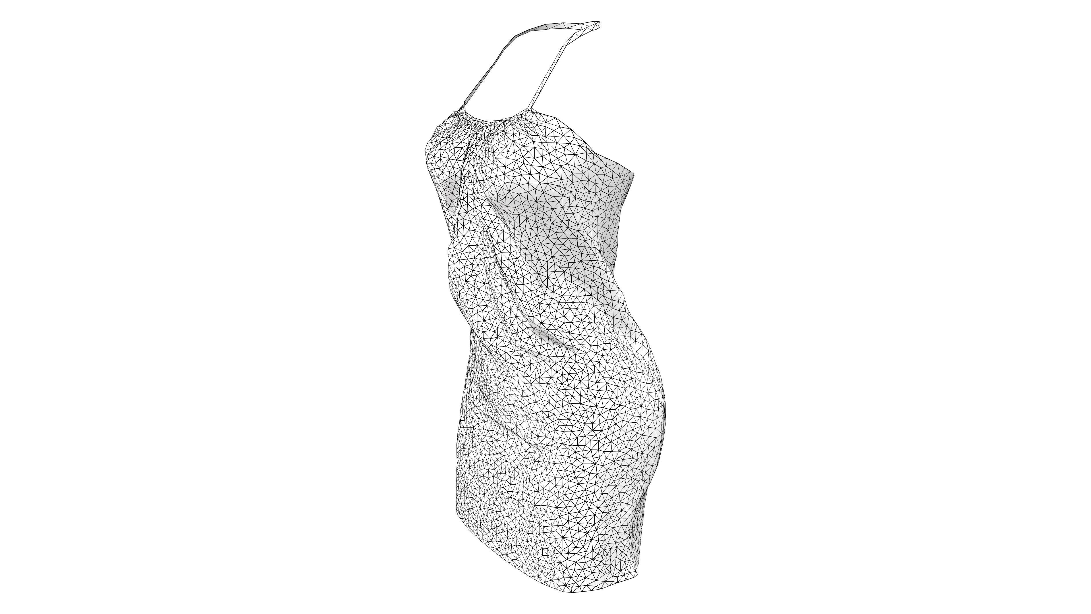 3D model Chain Halter Dress VR / AR / low-poly | CGTrader