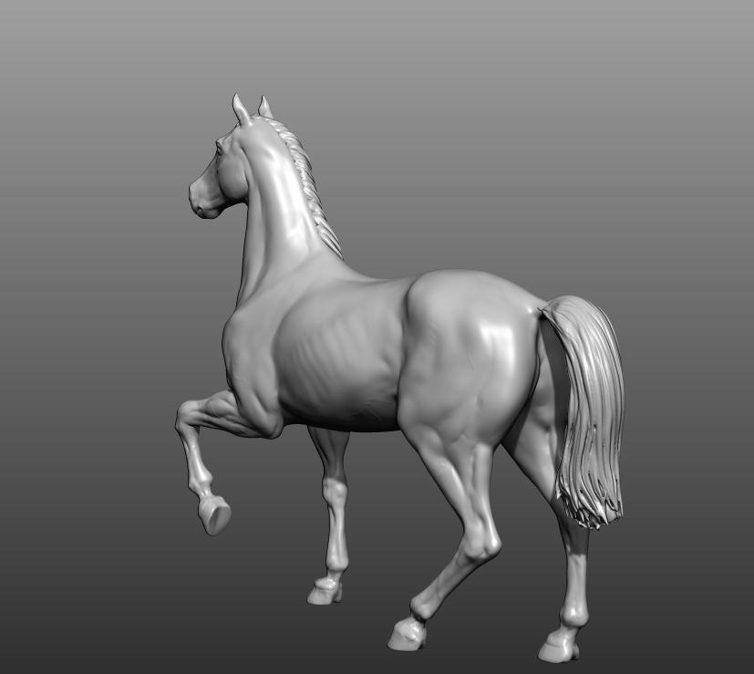 Horse running 3D model 3D printable | CGTrader