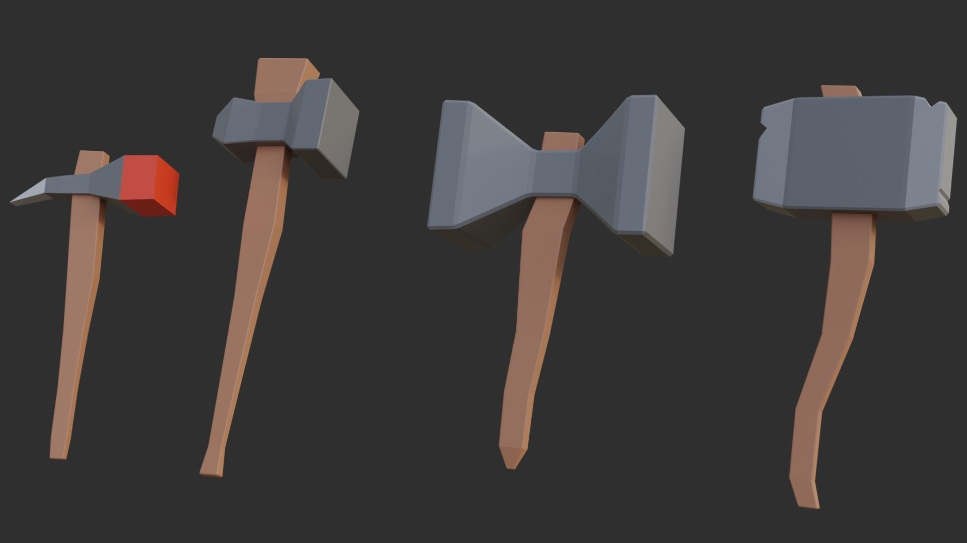 3D model Low Poly Tools Pack VR / AR / low-poly | CGTrader