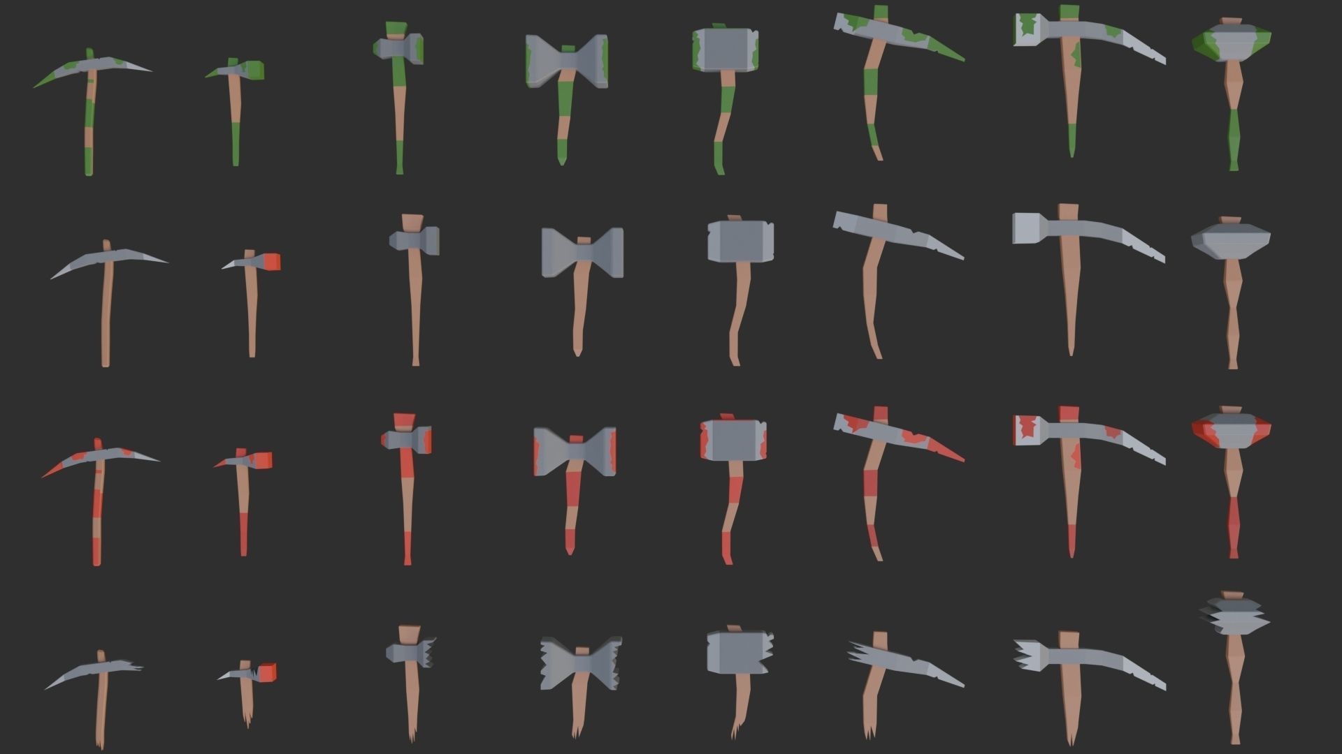 3D model Low Poly Tools Pack VR / AR / low-poly | CGTrader