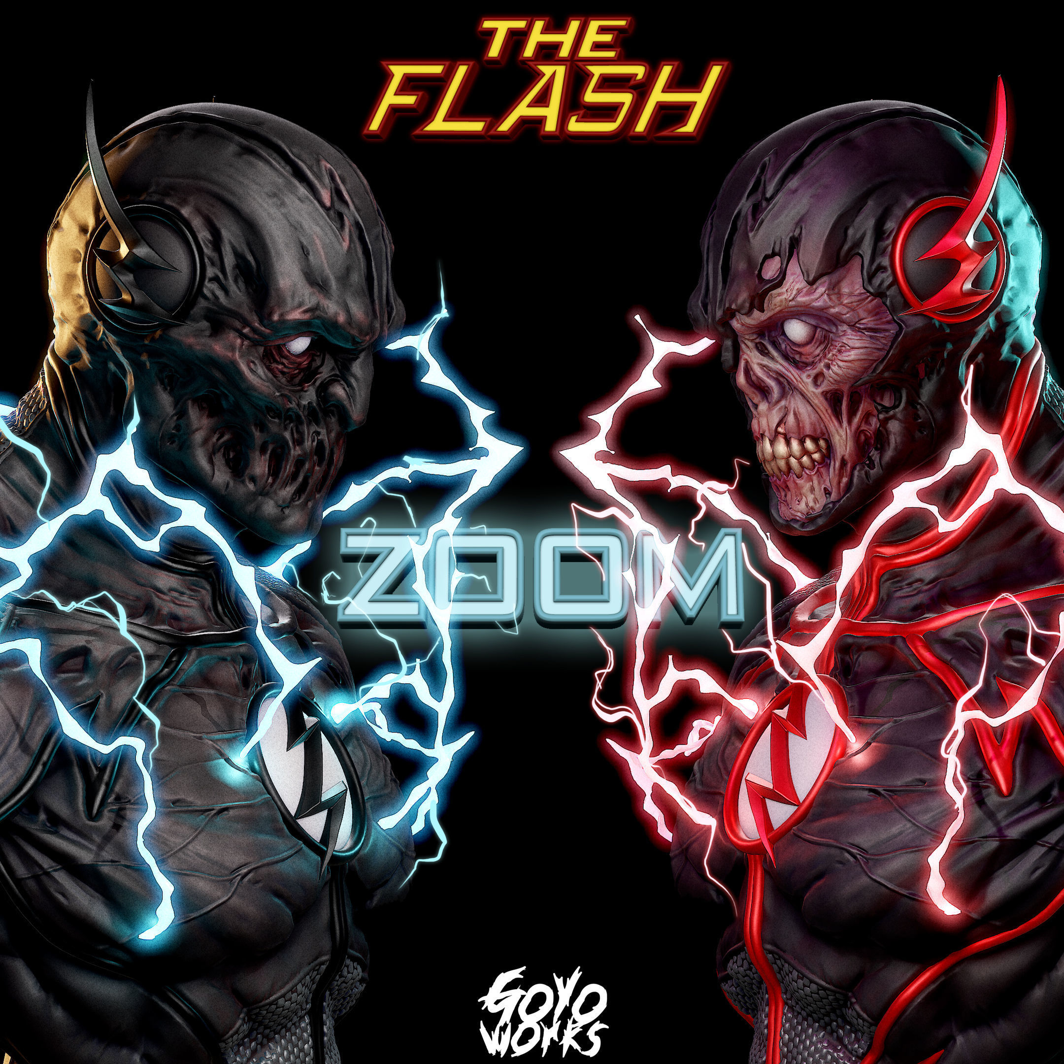 The flash villain ZOOM bust 3D model 3D printable | CGTrader