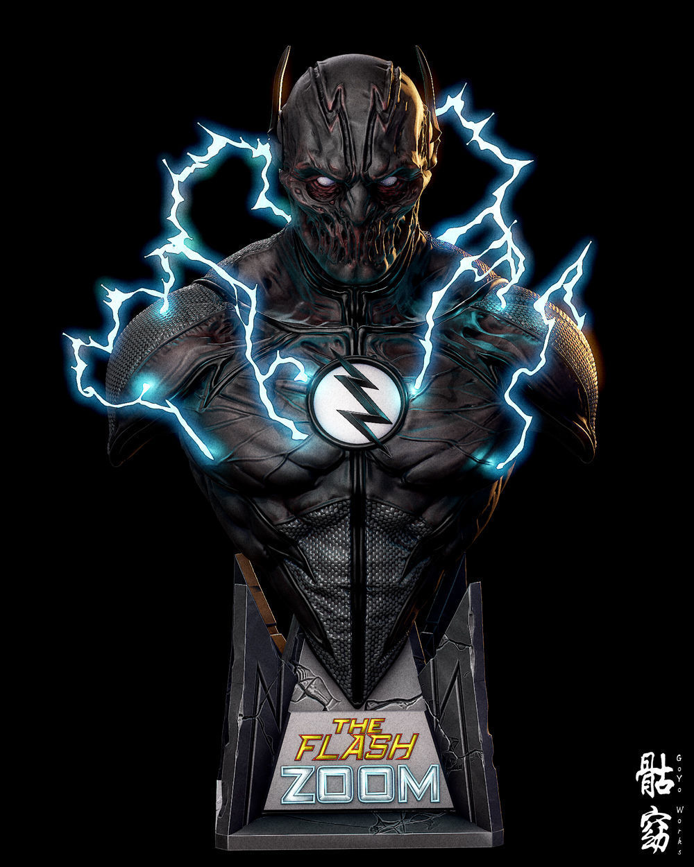 The flash villain ZOOM bust 3D model 3D printable | CGTrader