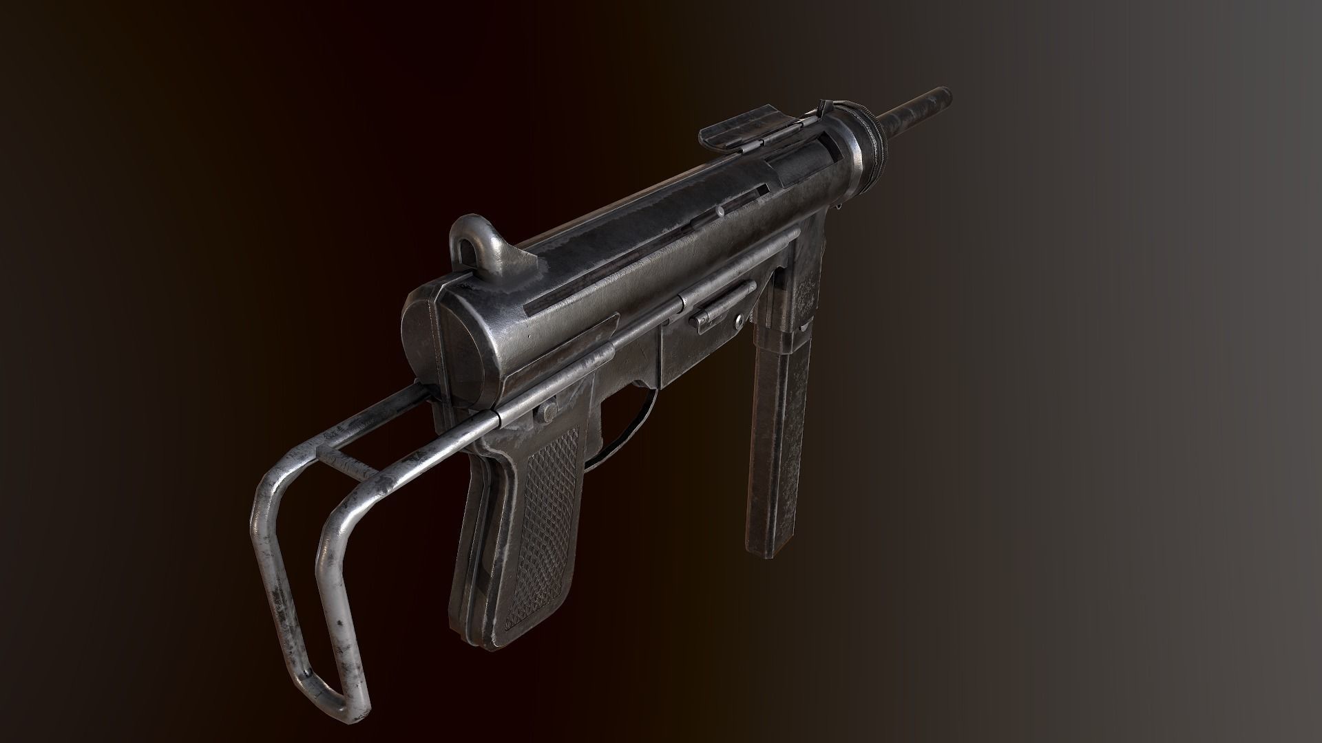 3D model M3 WW2 US submachine gun VR / AR / low-poly | CGTrader