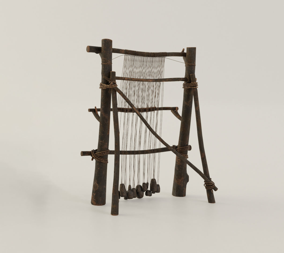 3D model Iron Age Loom Low-Poly 3d model VR / AR / low-poly | CGTrader