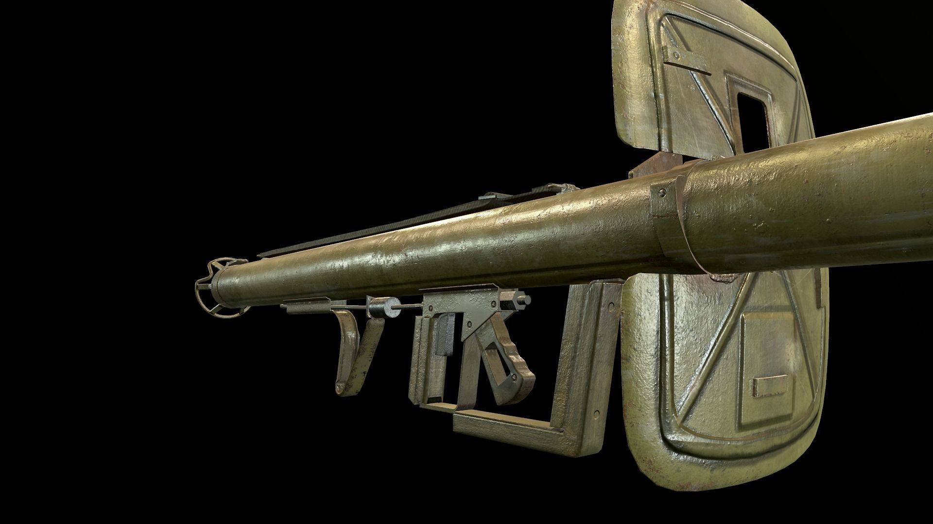 3D model Panzerschrek - German WW2 Rocket launcher VR / AR / low-poly ...
