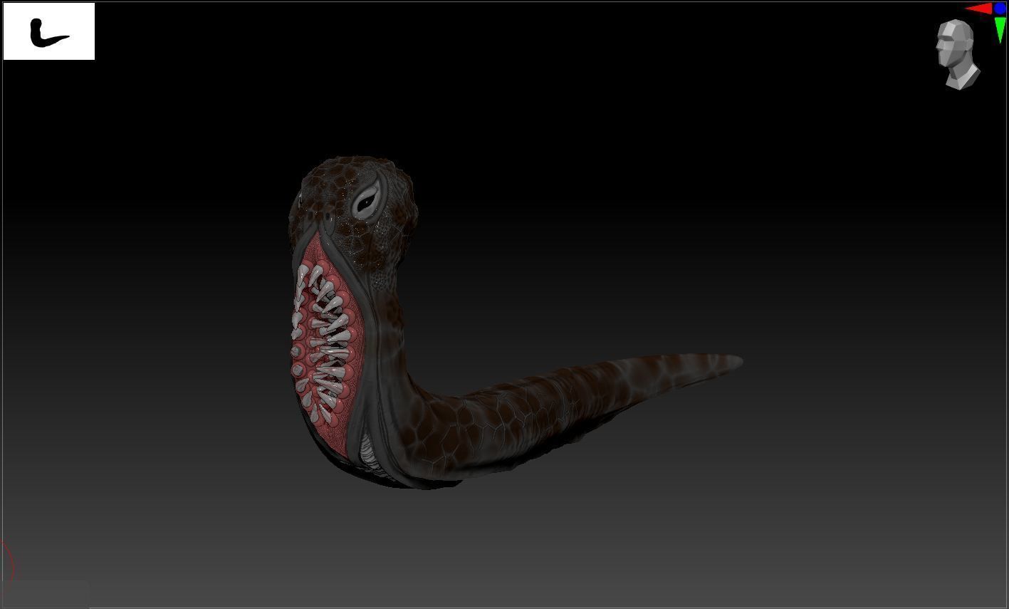 Alien Monster Worm 3D model | CGTrader