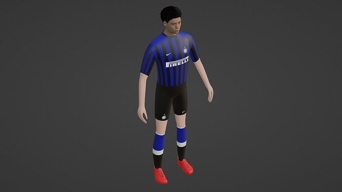 3D model Soccer Player - Inter VR / AR / low-poly | CGTrader