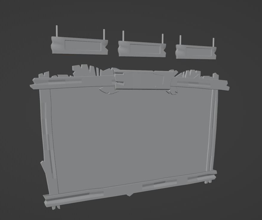 3D model wooden notice boards VR / AR / low-poly | CGTrader