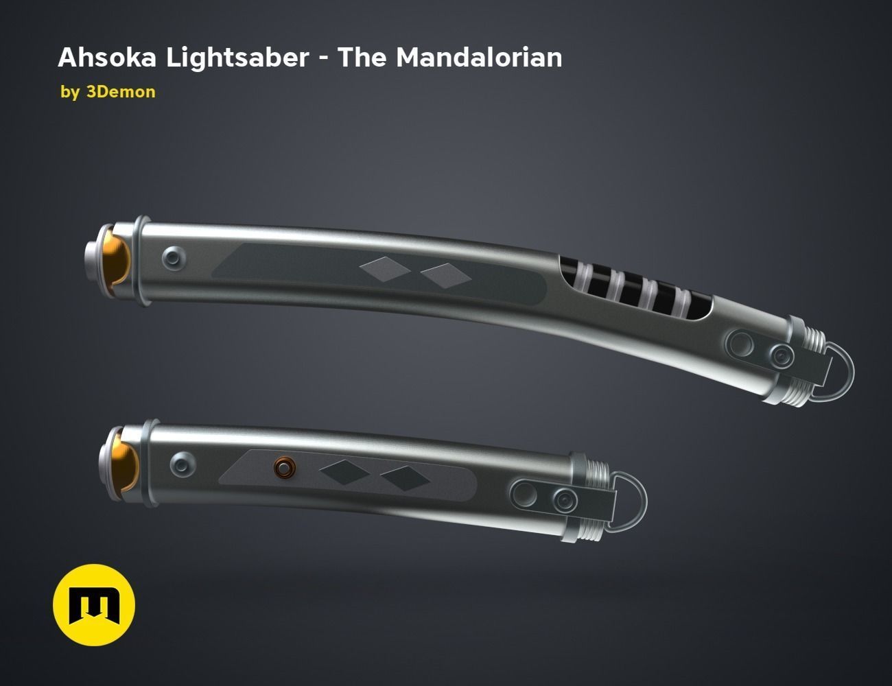 Ahsoka Short Lightsaber - The Mandalorian 3D model 3D printable | CGTrader