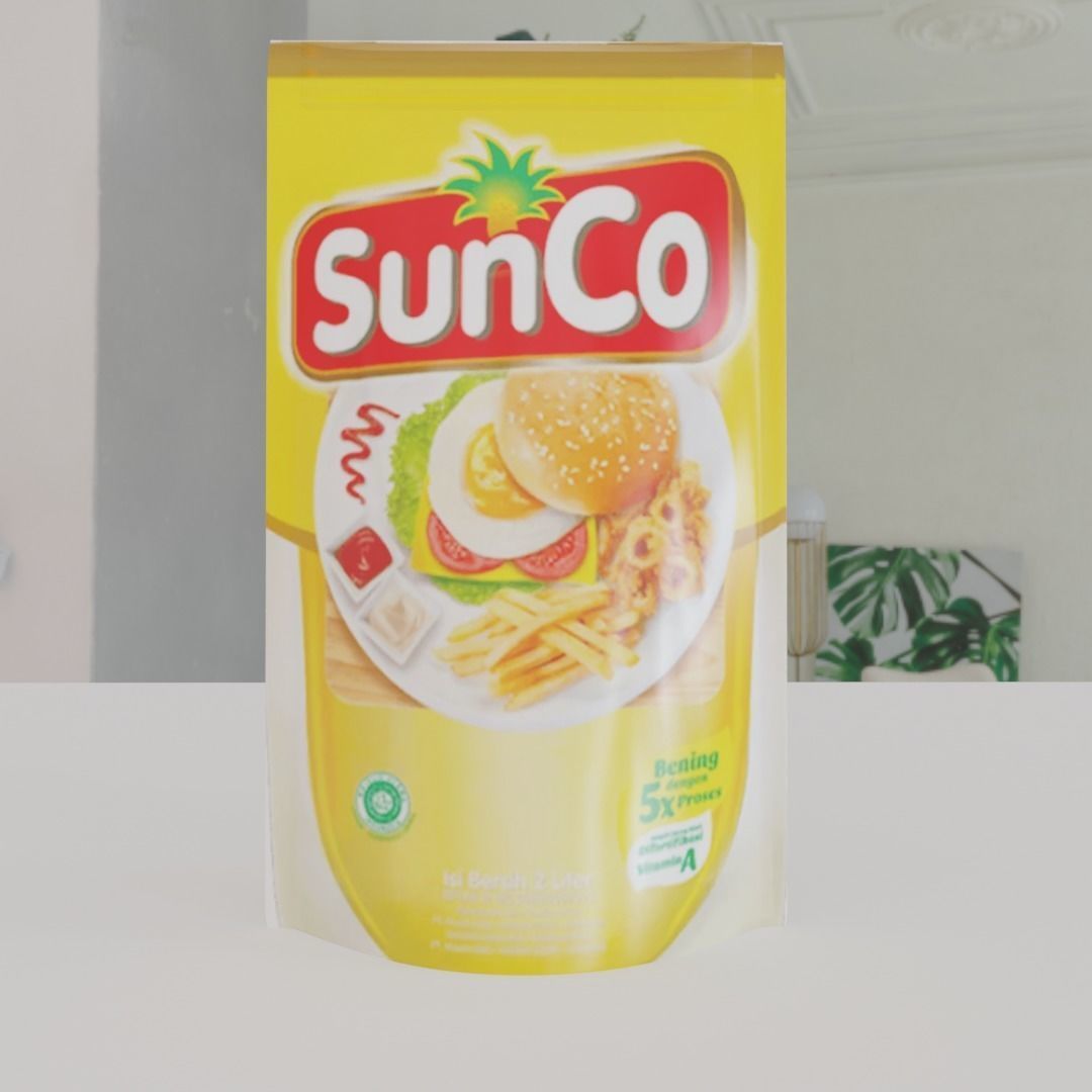 Minyak Goreng Sunco Food Oil Pouch 3D model 3D model 3D model | CGTrader