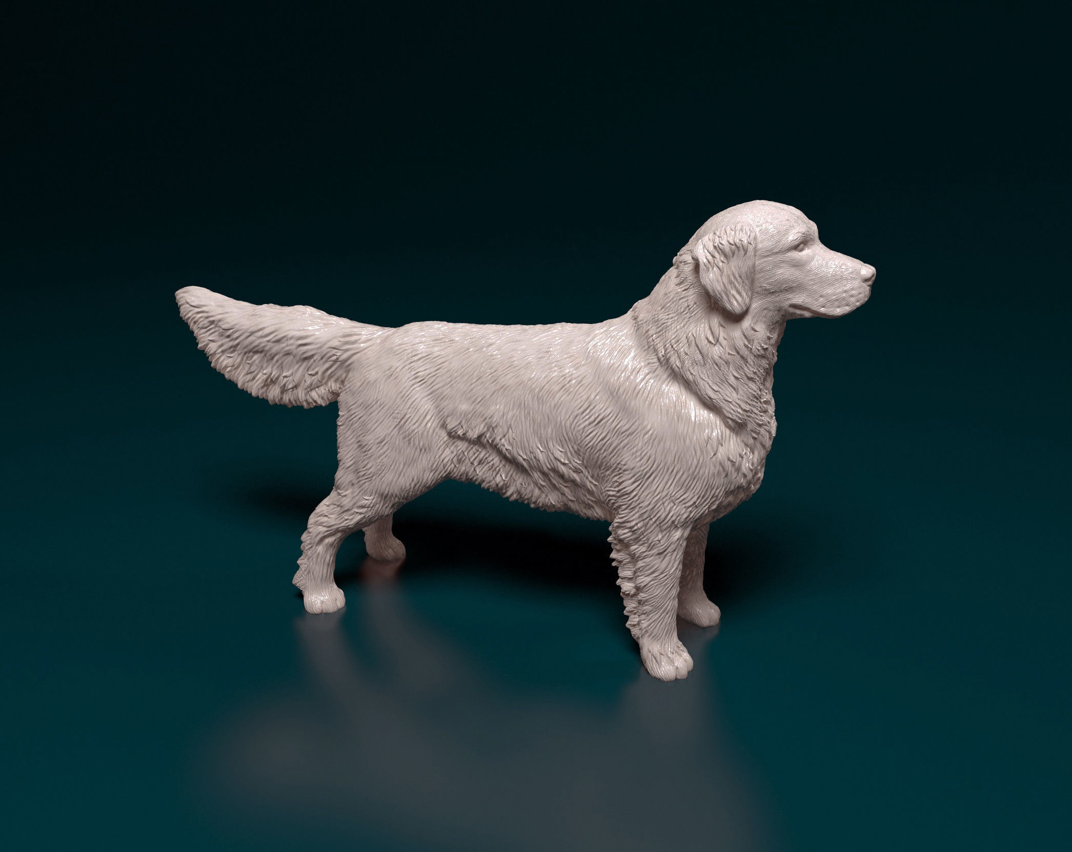 Golden Retriever 3D model 3D printable | CGTrader