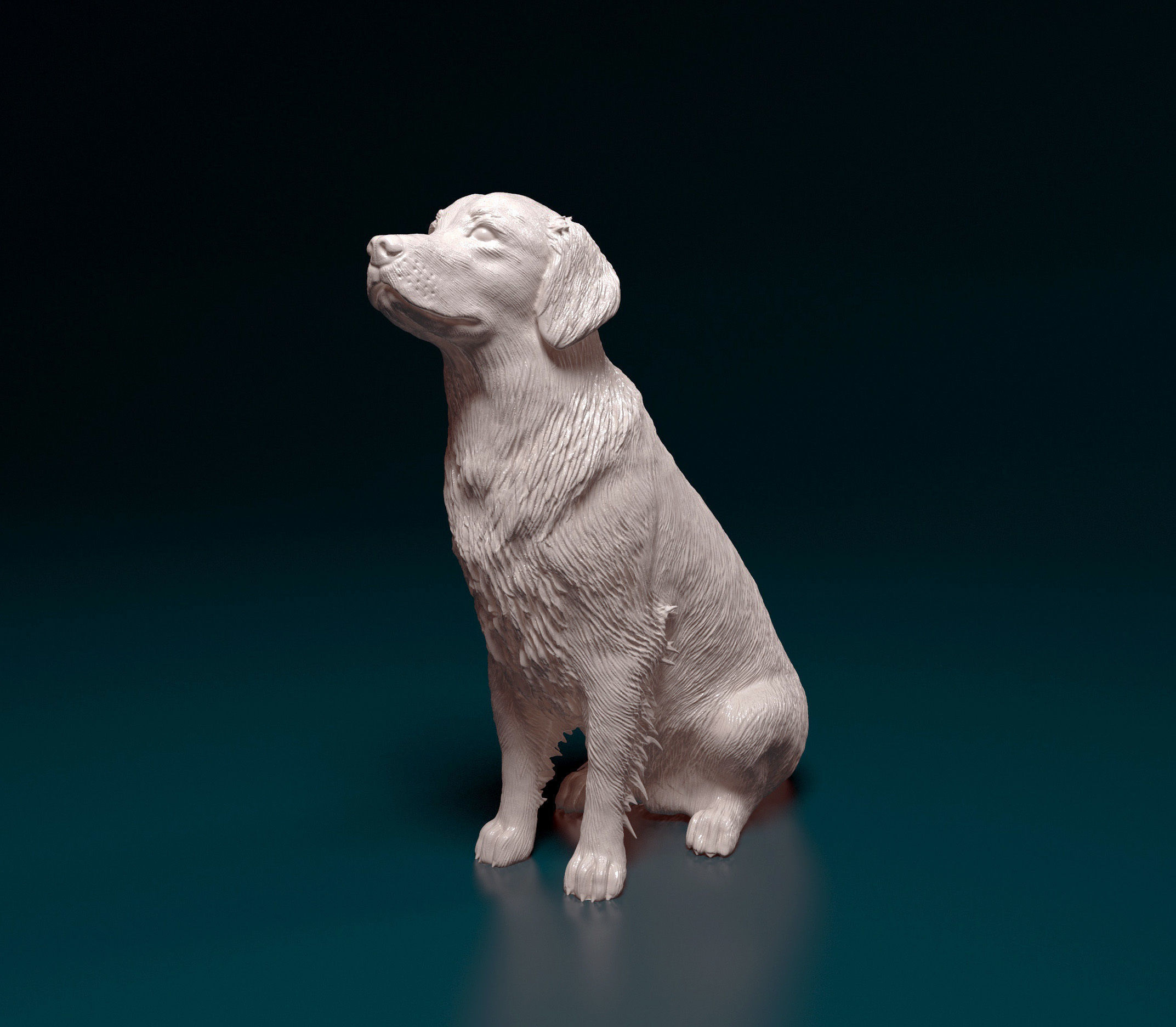 Golden Retriever 3D model 3D printable | CGTrader
