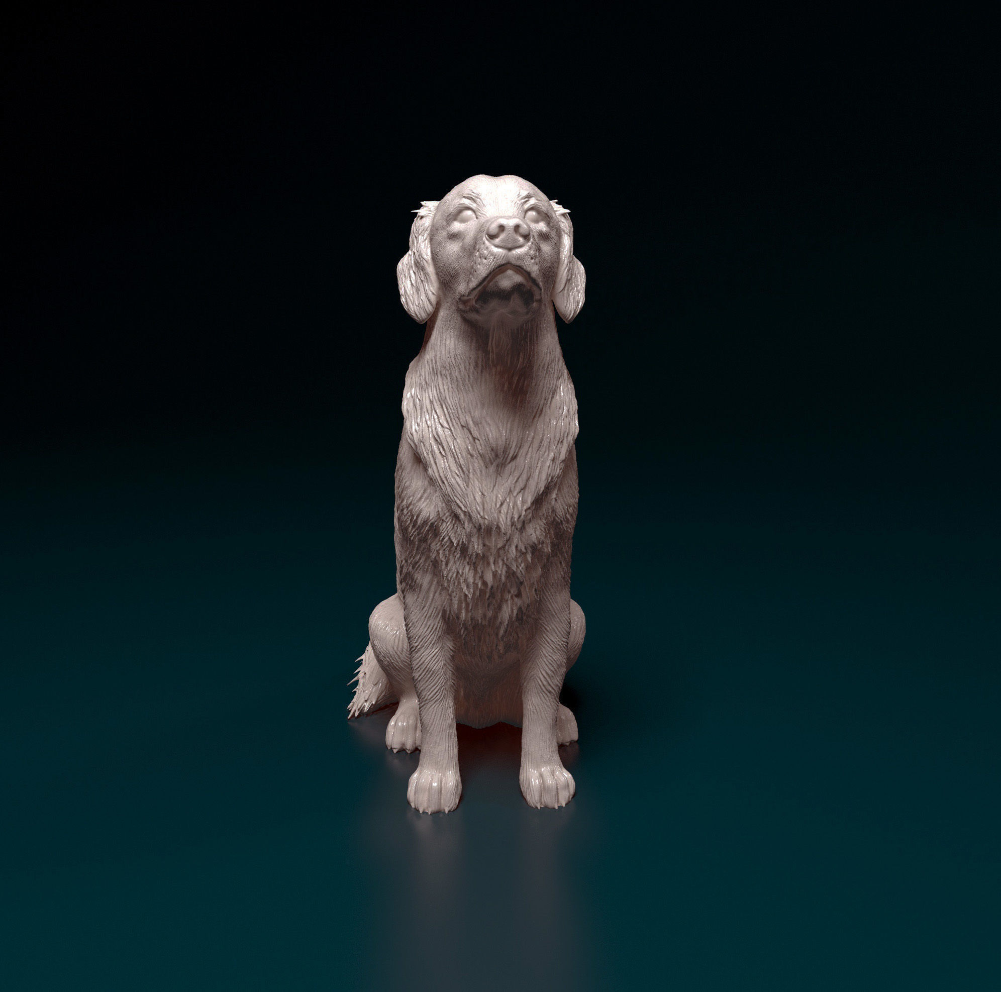 Golden Retriever 3D model 3D printable | CGTrader