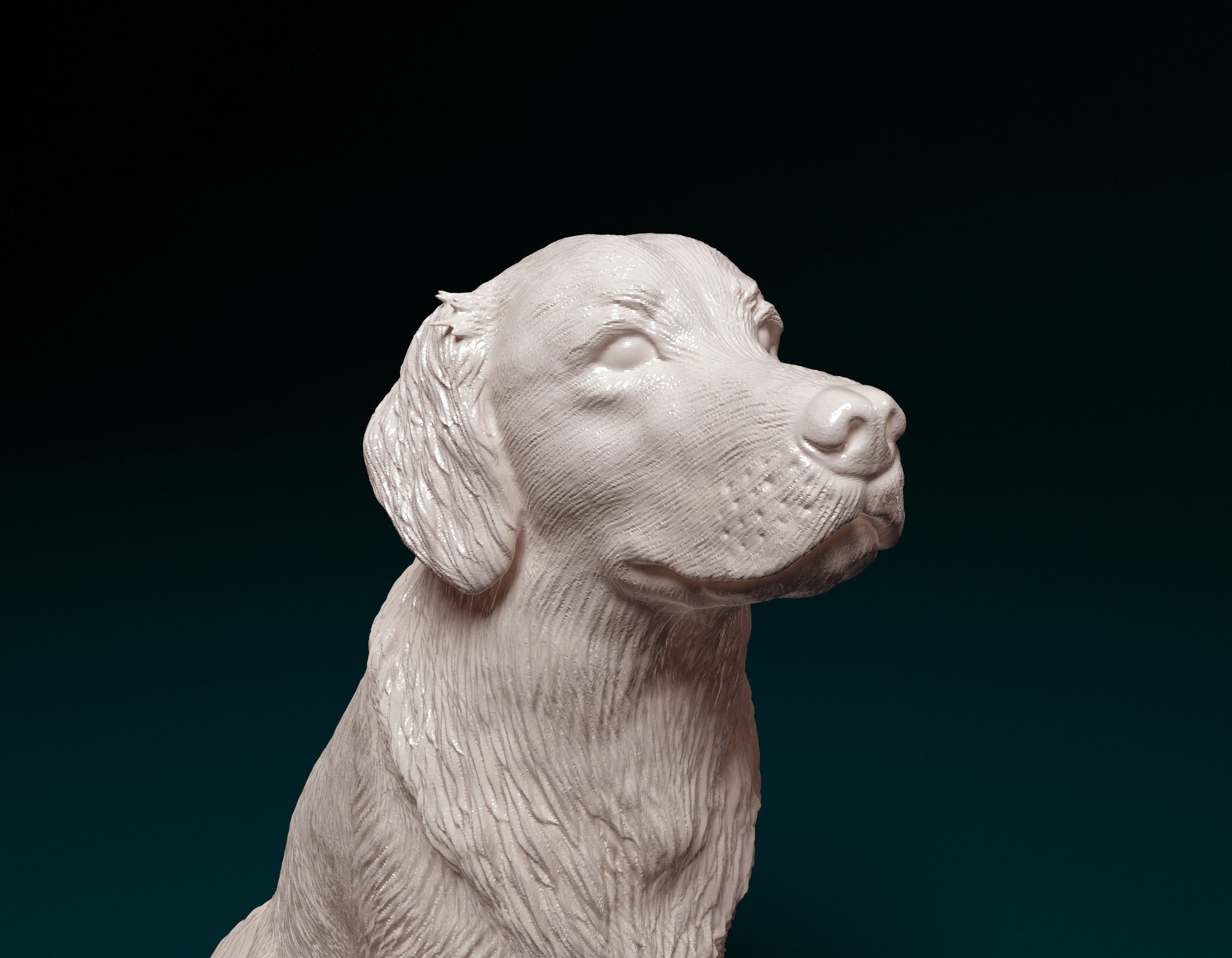Golden Retriever 3D model 3D printable | CGTrader