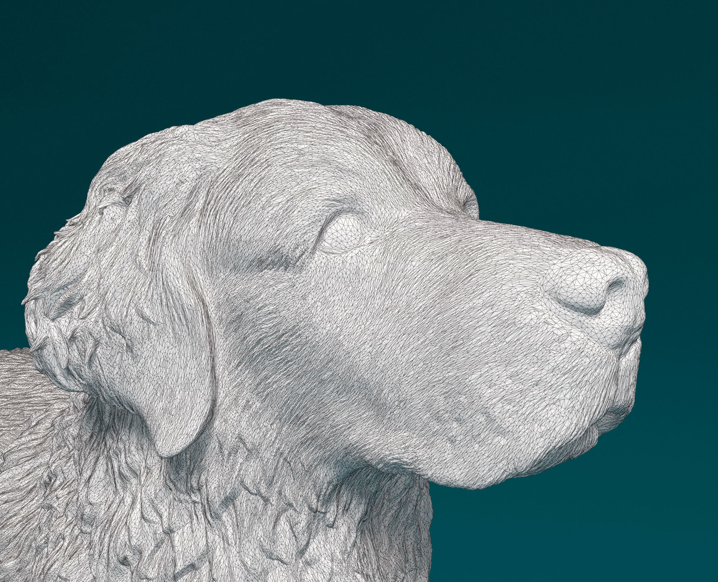 Golden Retriever 3D model 3D printable | CGTrader